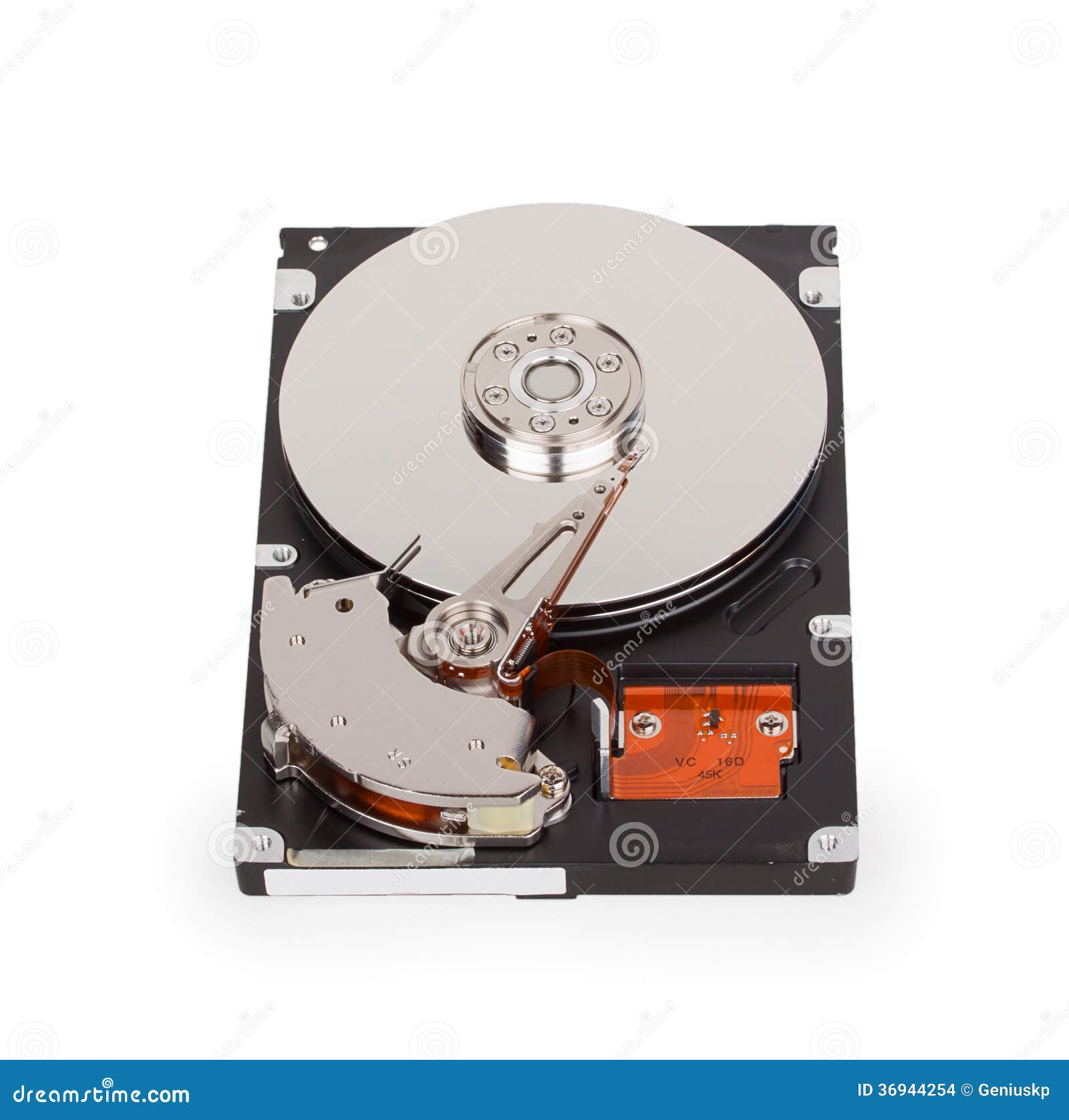Opened hard drive disk stock photo. Image of medium, drive - 36944254