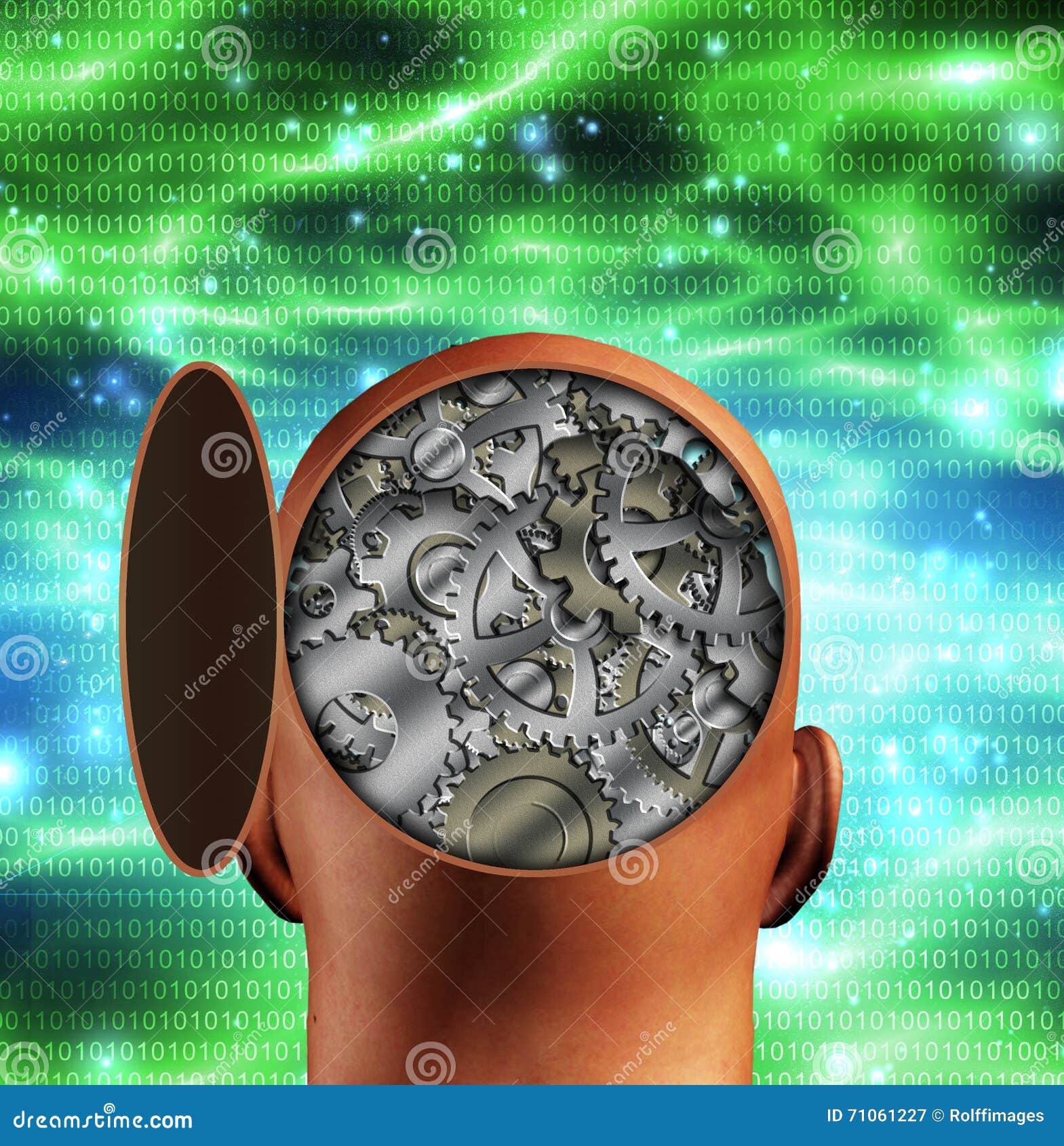 Opened Head Reveals Gears Royalty-Free Stock Photography ...