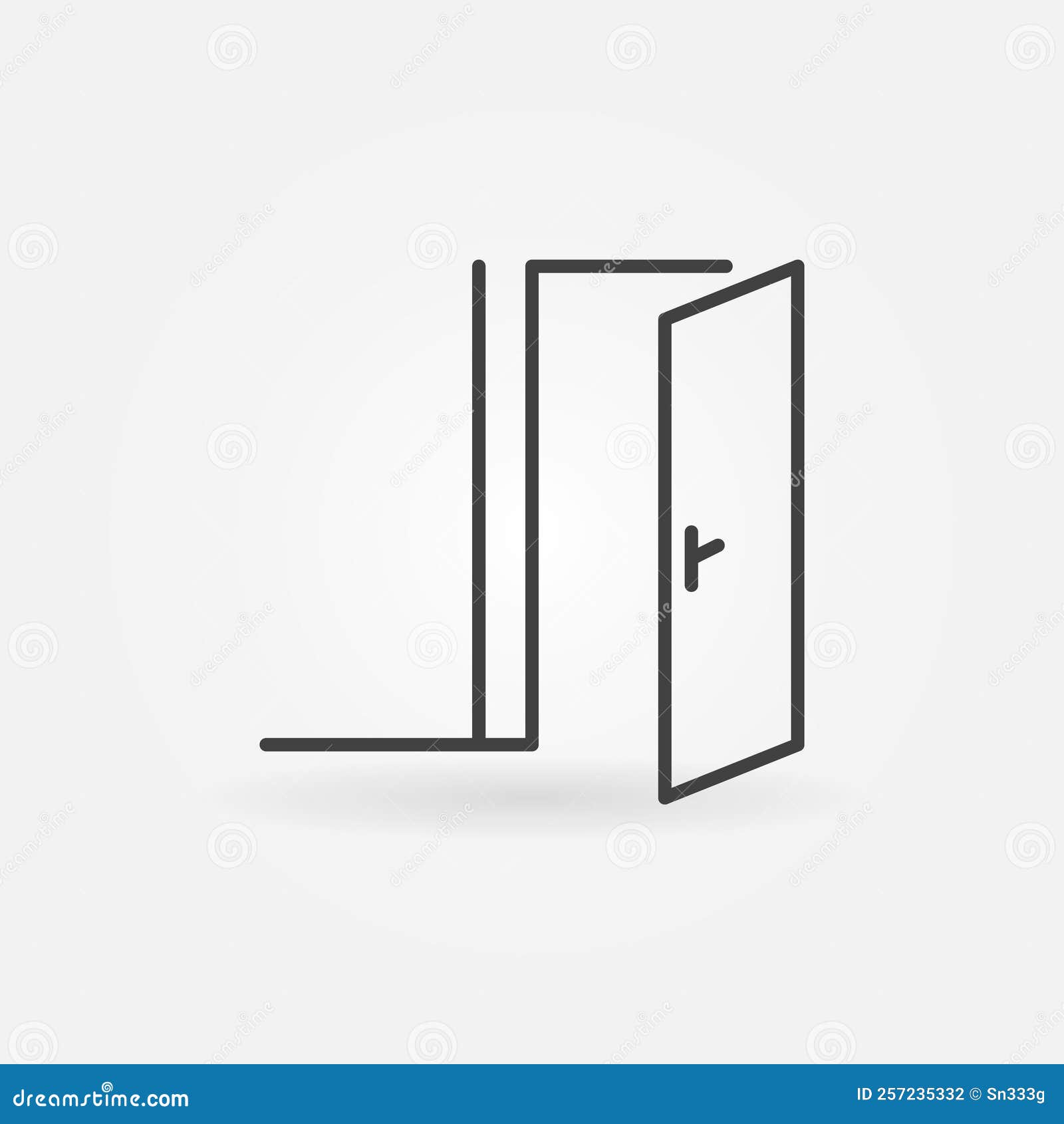 Opened Interior Door Vector Concept Outline Icon Stock Vector ...