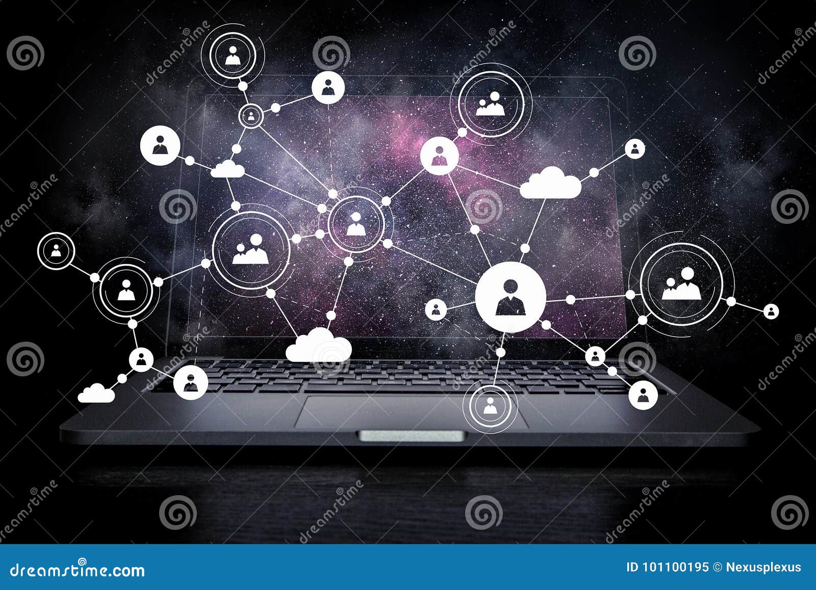 Social Connection and Networking. Mixed Media Stock Image - Image of ...