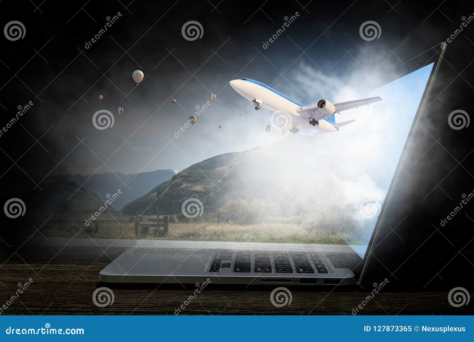 Opened laptop. Mixed media stock image. Image of background - 127873365