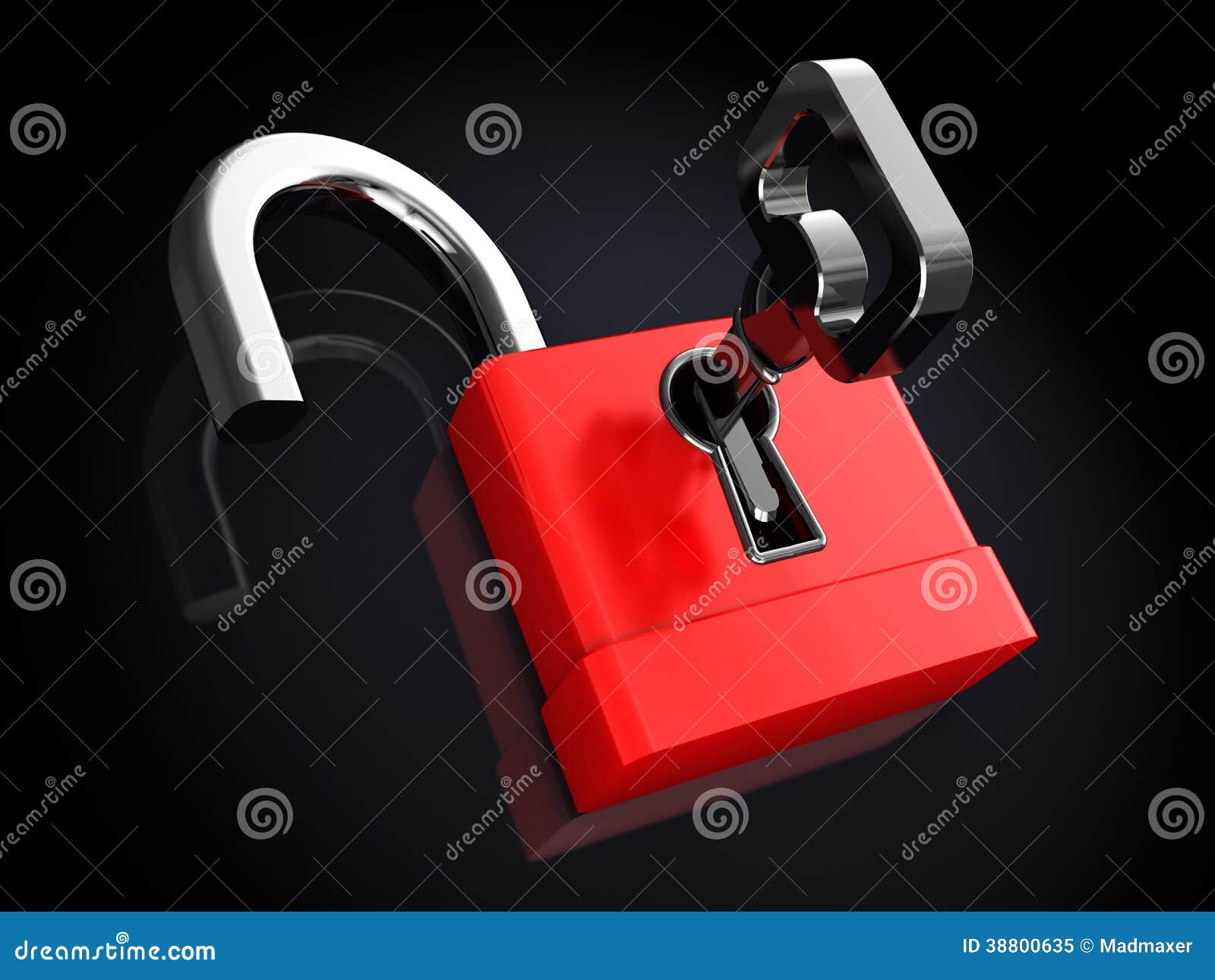 Opened lock stock illustration. Illustration of lock - 38800635