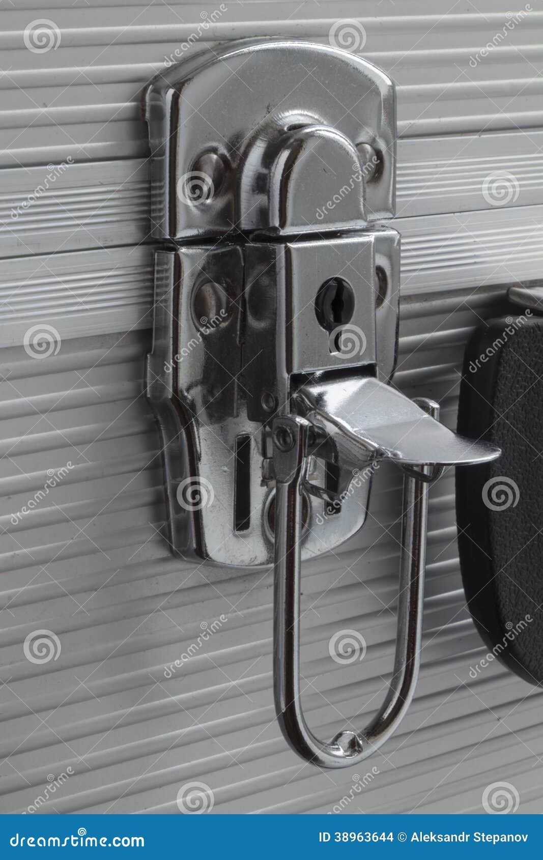 Opened Lock of a Metal Suitcase Stock Photo - Image of clinch, safe ...