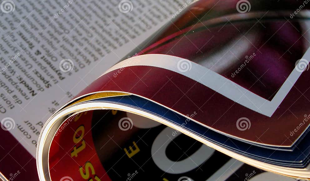 Opened magazine stock photo. Image of page, read, notions - 44092