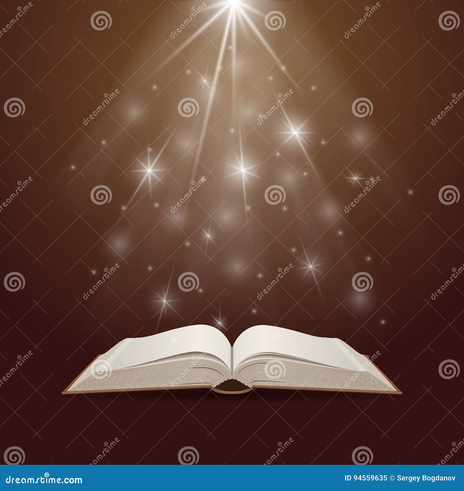 Opened magic book stock vector. Illustration of textbook - 94559635