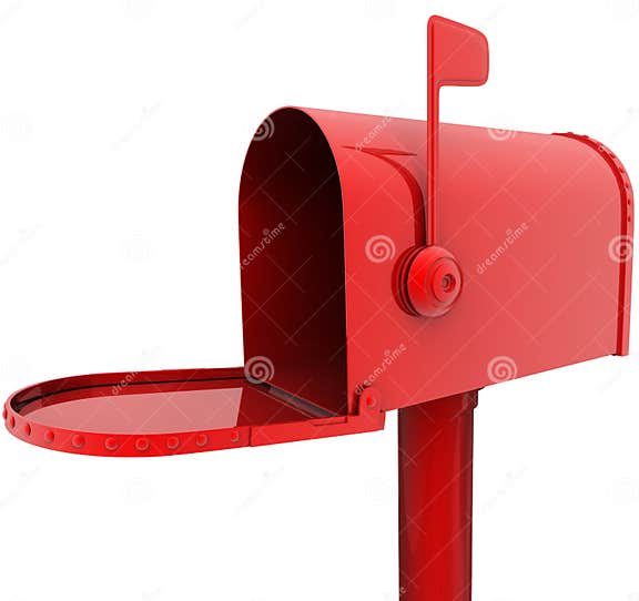 Opened mailbox stock illustration. Illustration of letter - 49549953