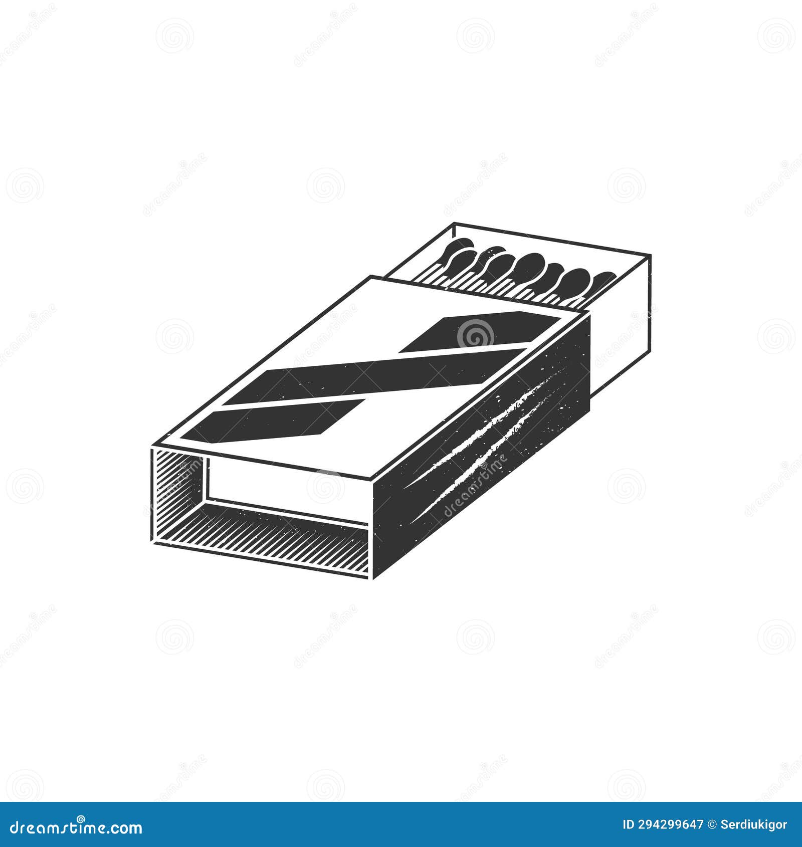 Opened Matchbox Icon. Vector Illustrations Stock Illustration ...