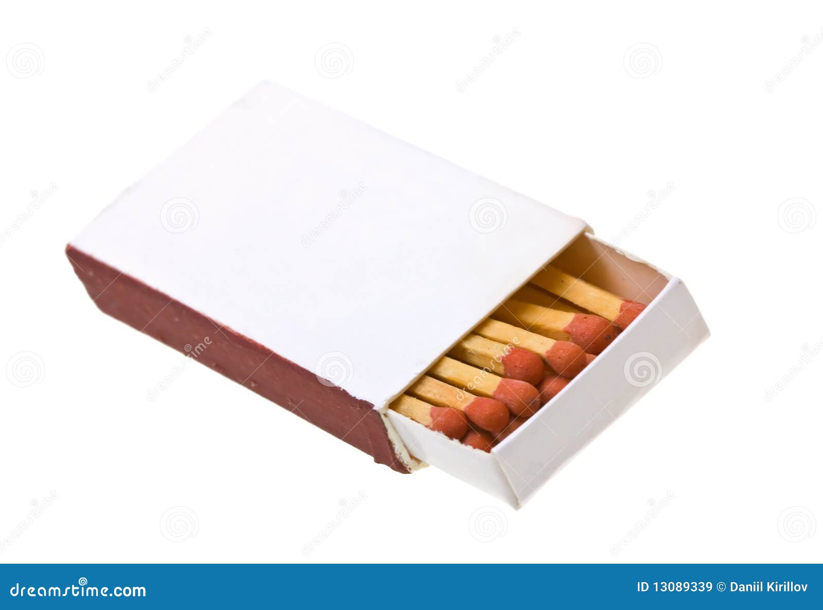 Opened Matchbox Isolated on a White Stock Image - Image of chance ...