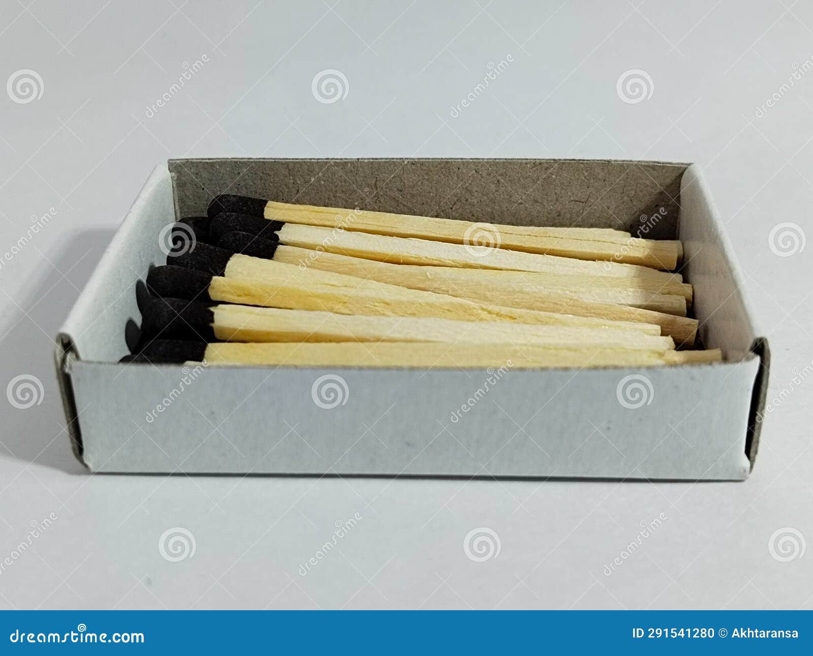 Opened Matches Box Isolated on White Background Stock Photo - Image of ...