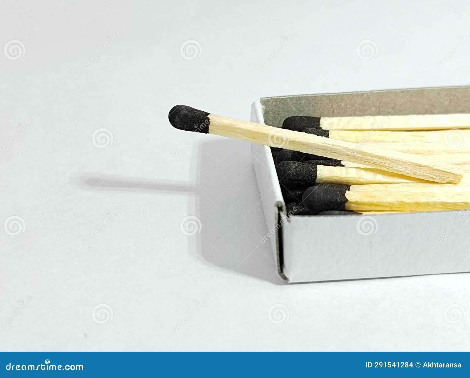 Opened Matches Box Isolated on White Background Stock Photo - Image of ...