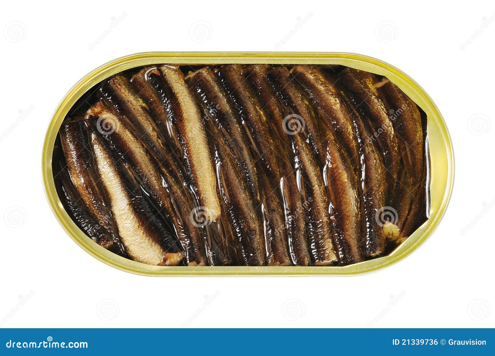 Opened metal can with fish stock photo. Image of food - 21339736
