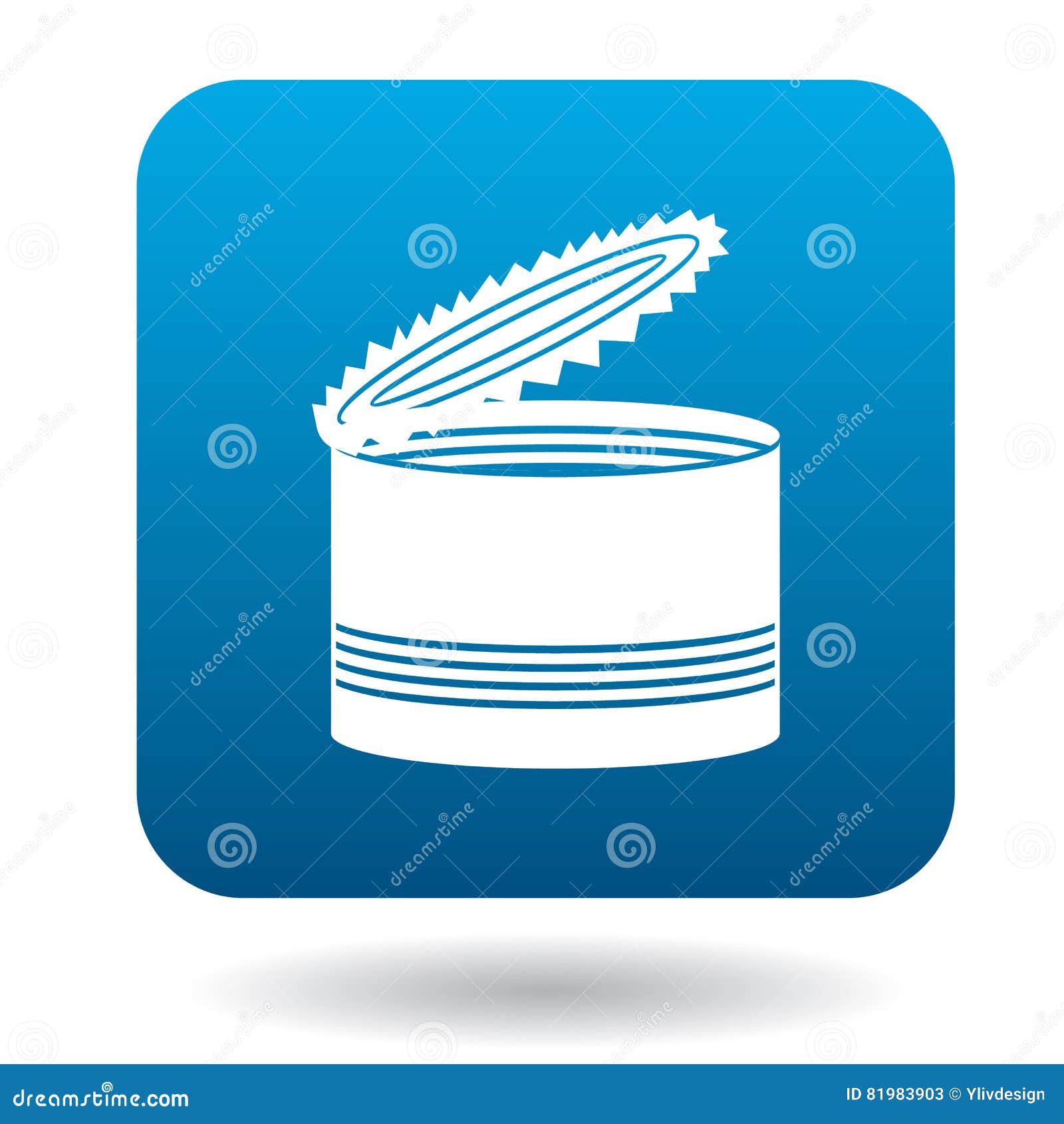 Opened Metal Tin Can Icon, Simple Style Stock Vector - Illustration of ...