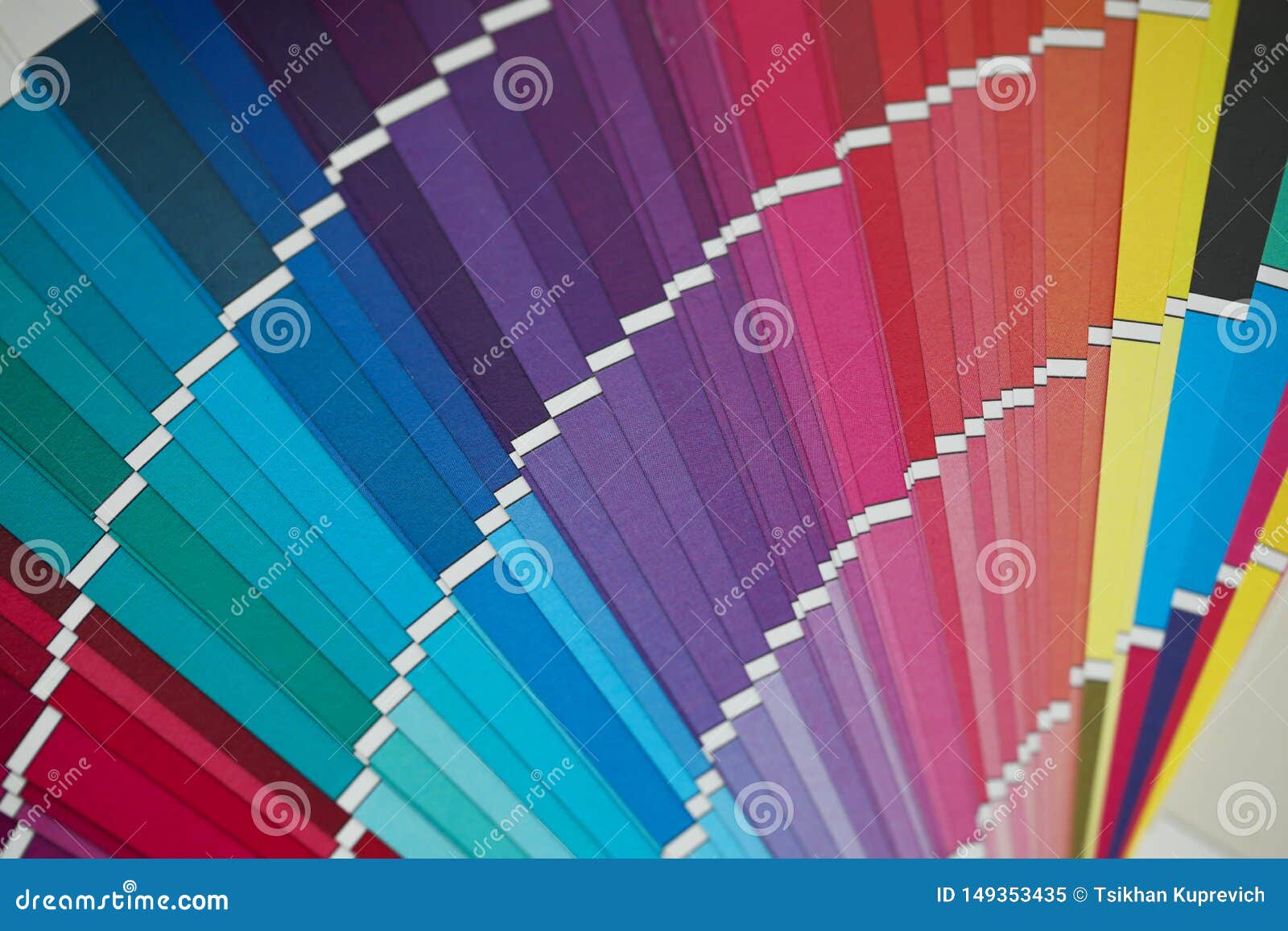 Opened Multicolour Semicircle Sample Palette at Unusual Angle View ...