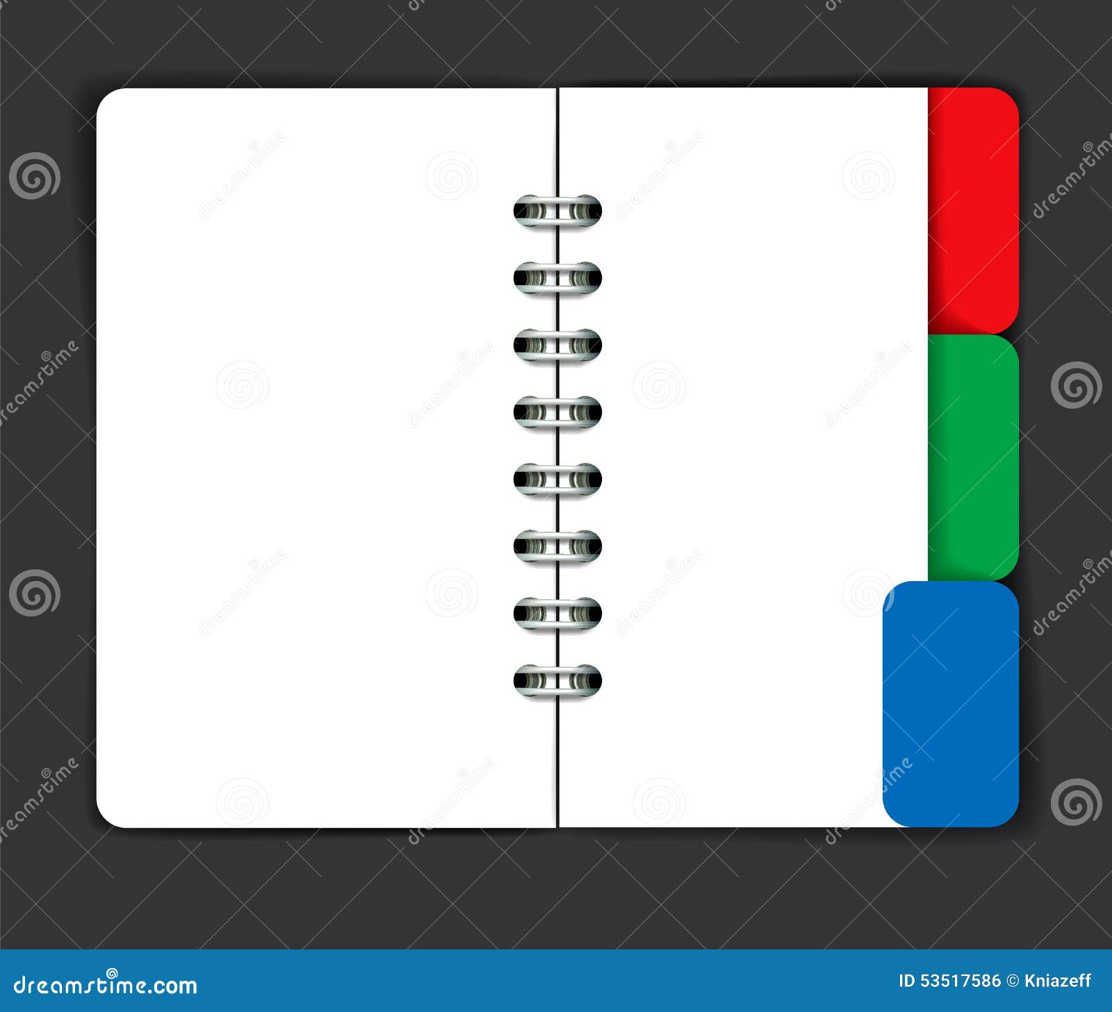 Opened Note Pad with Blank Spread Stock Vector - Illustration of ...