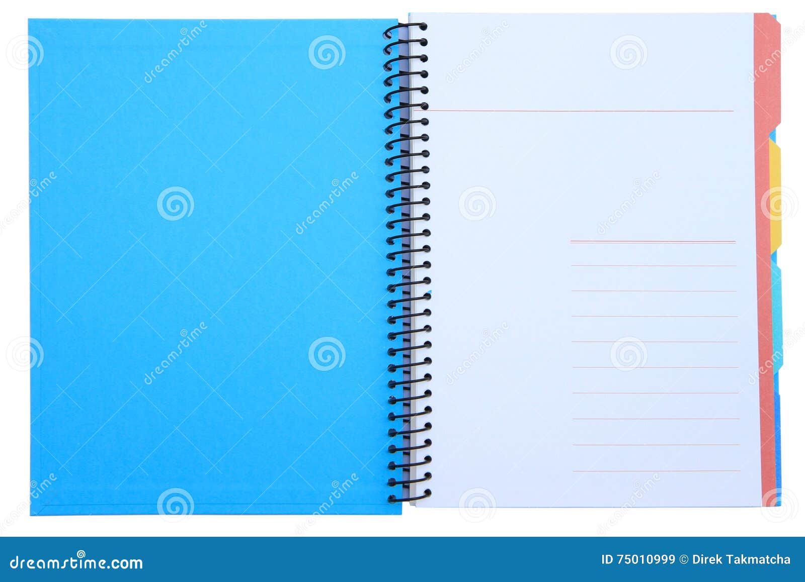 Opened notebook isolated stock image. Image of information - 75010999