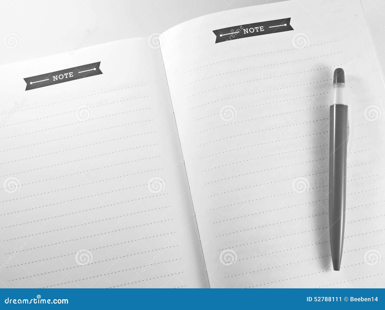 Opened Notebook on the Note Page Stock Image - Image of concept ...