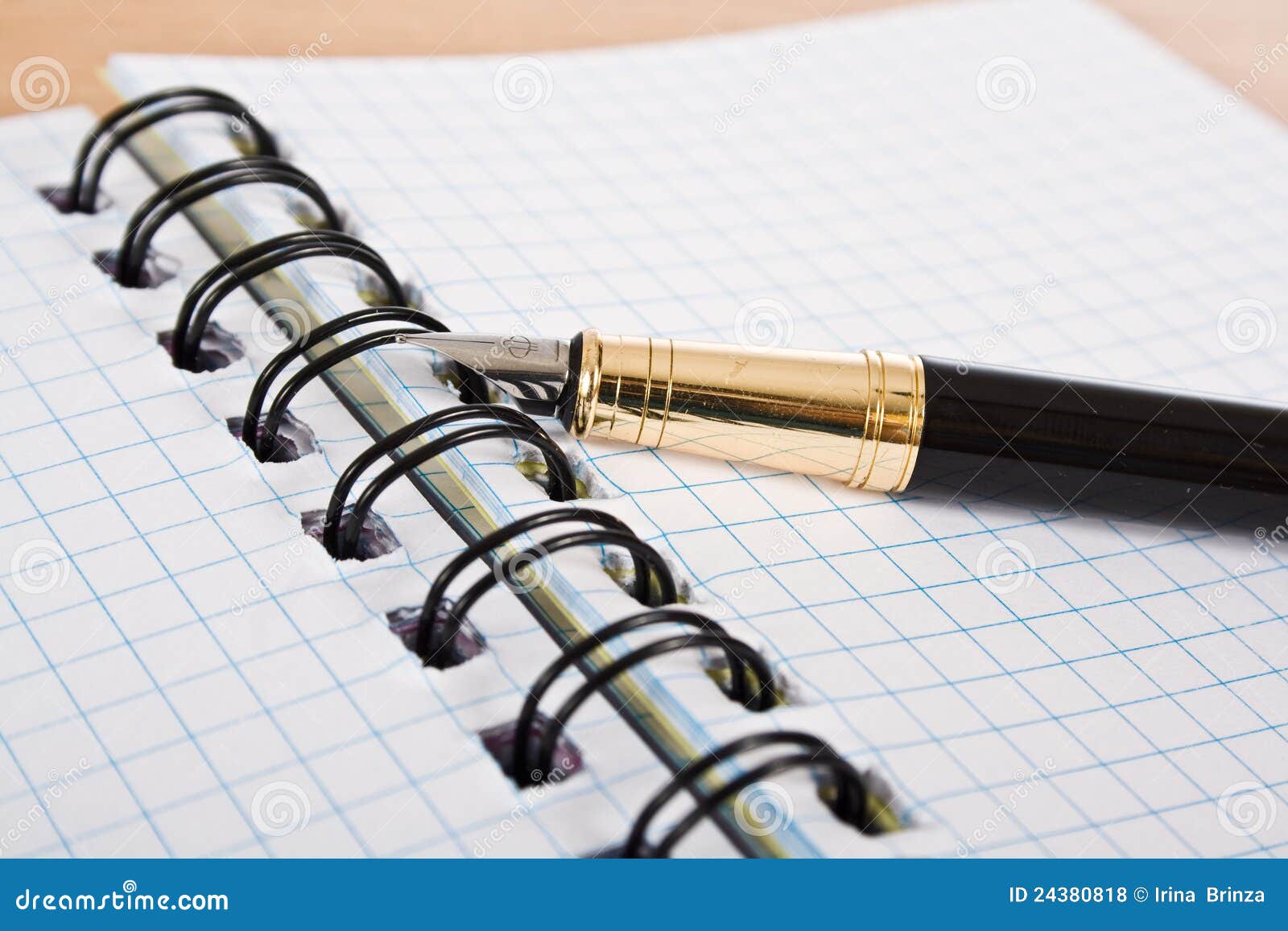 Opened notebook with pen stock photo. Image of stationery - 24380818