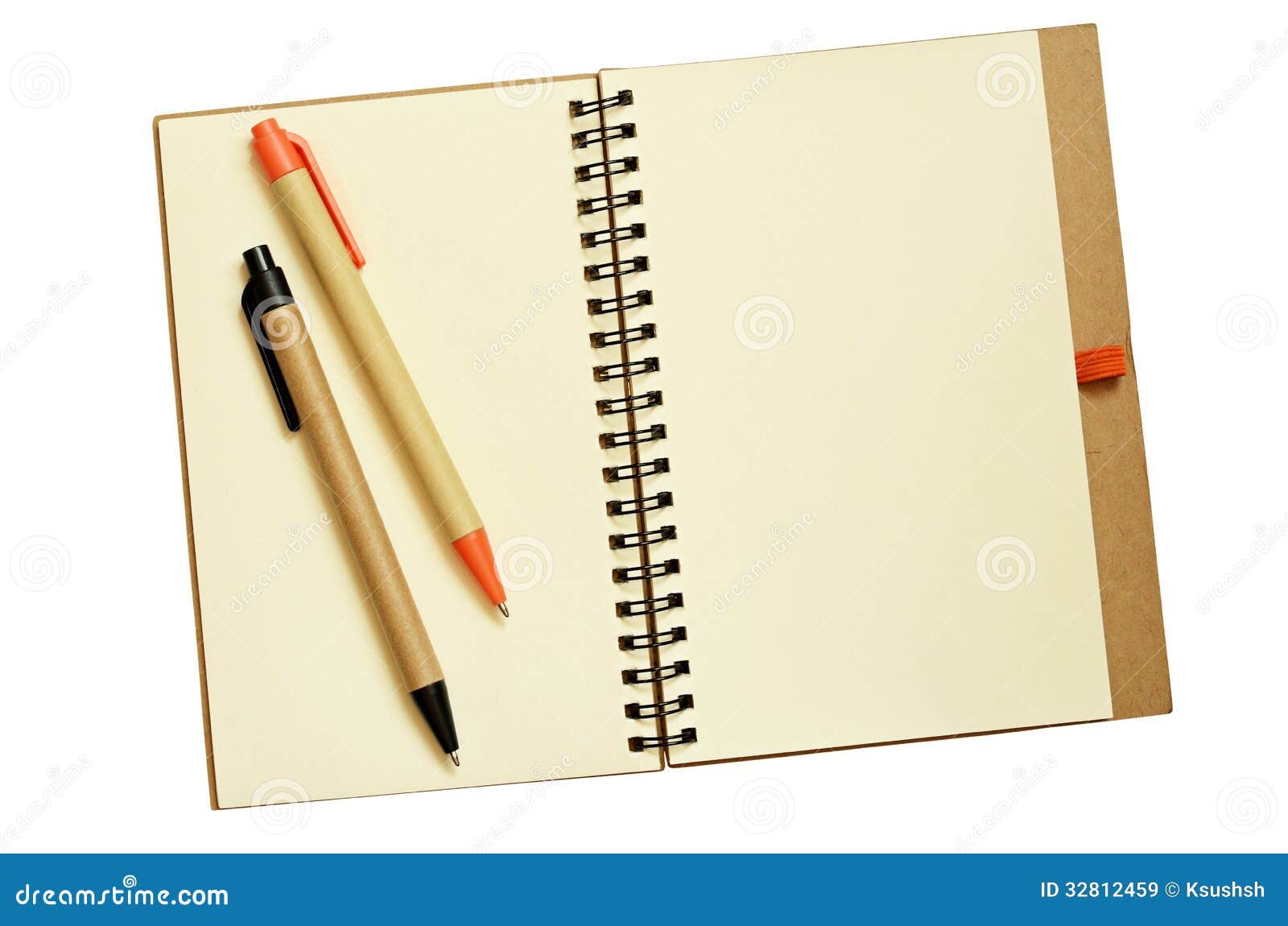 Opened notebook and pens stock image. Image of contemporary - 32812459