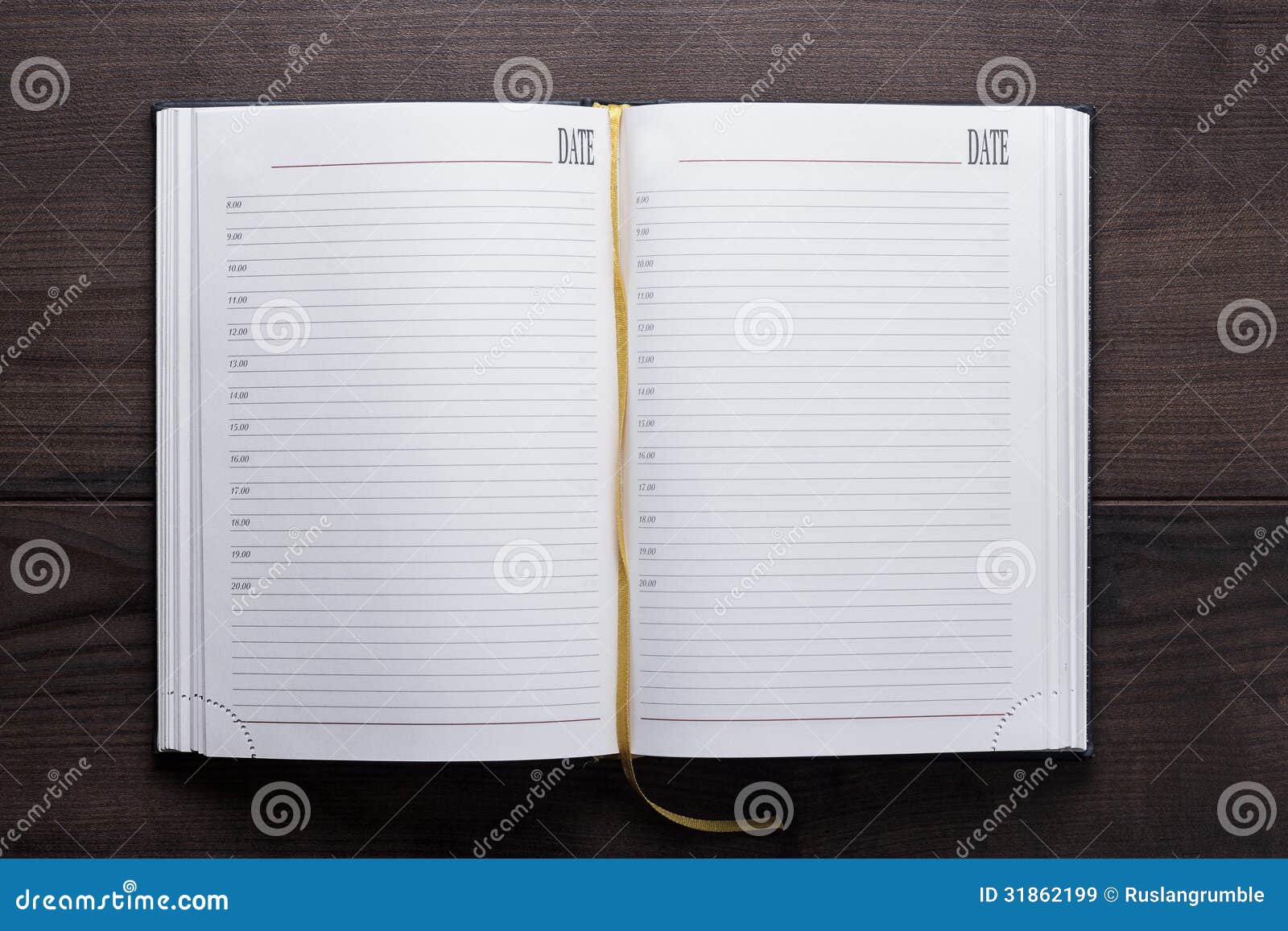 Opened Notebook on the Wooden Table Stock Image - Image of message ...