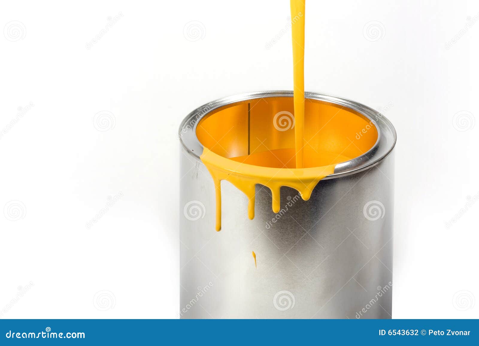 Opened Paint Bucket with Dripping Stock Photo - Image of decor, stain ...