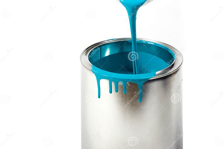 Opened Paint Bucket with Dripping Stock Photo - Image of paintbrush ...