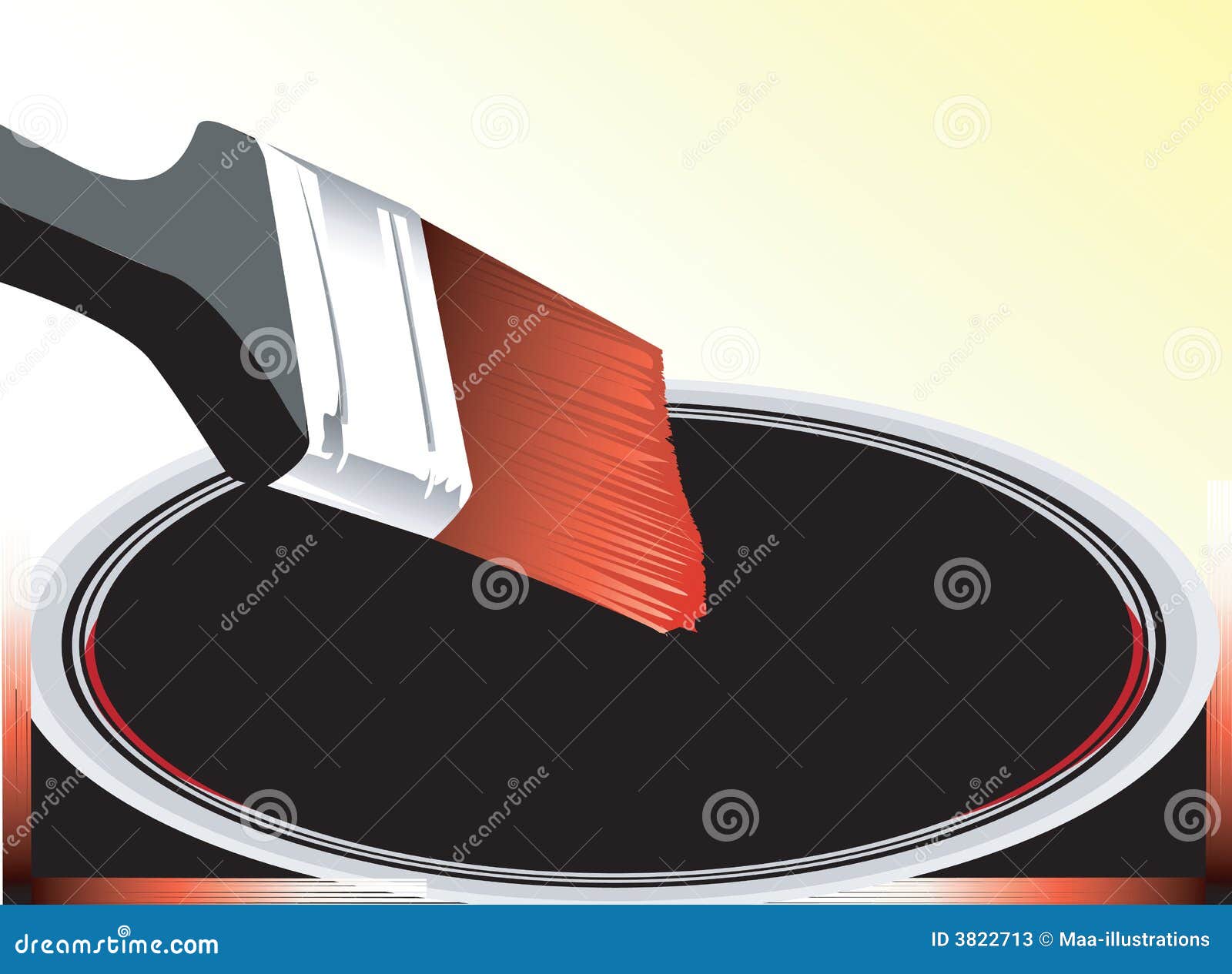 Opened paint container stock vector. Illustration of wall - 3822713