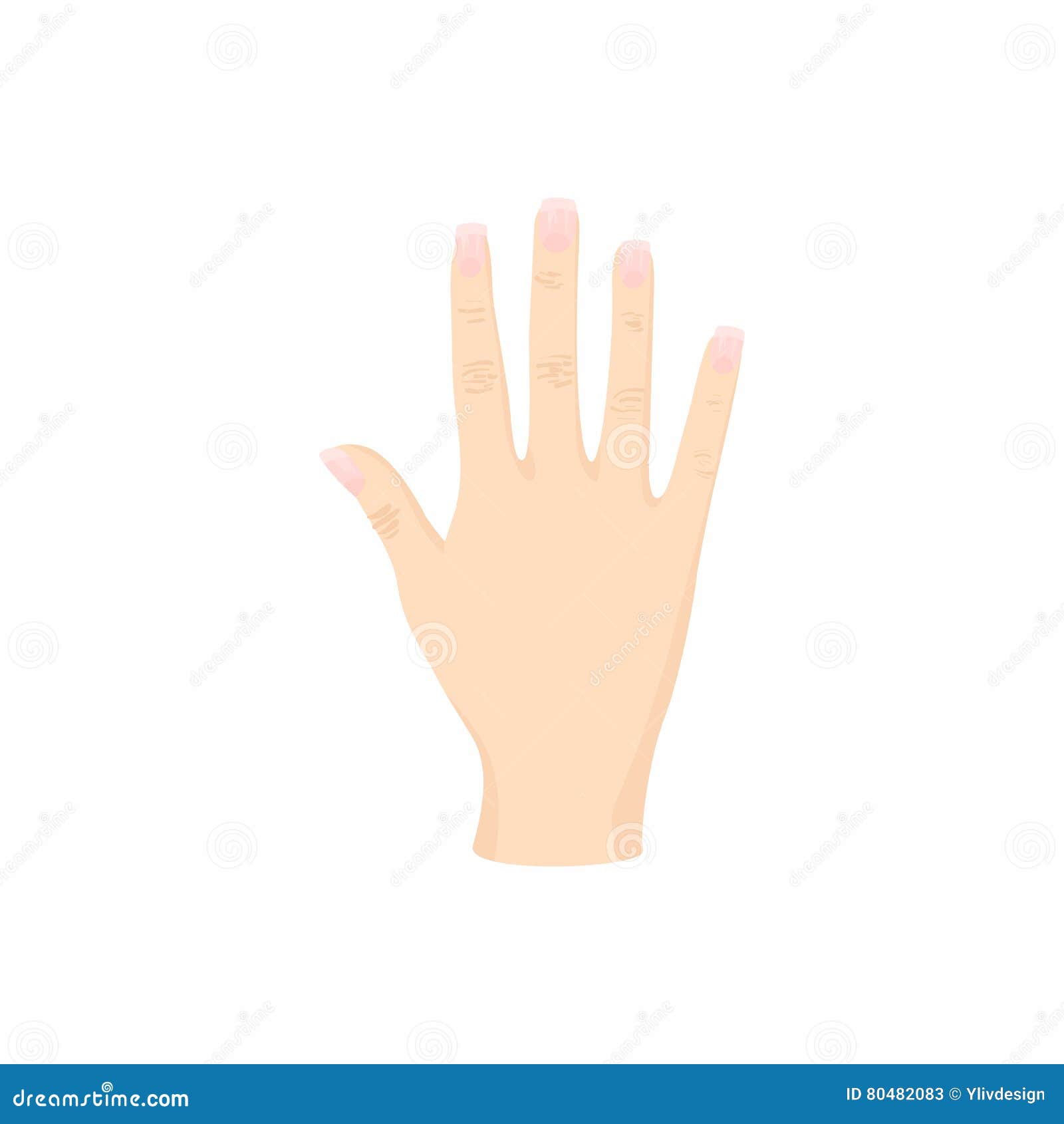 Opened Palm of the Hand Icon, Cartoon Style Stock Vector - Illustration ...