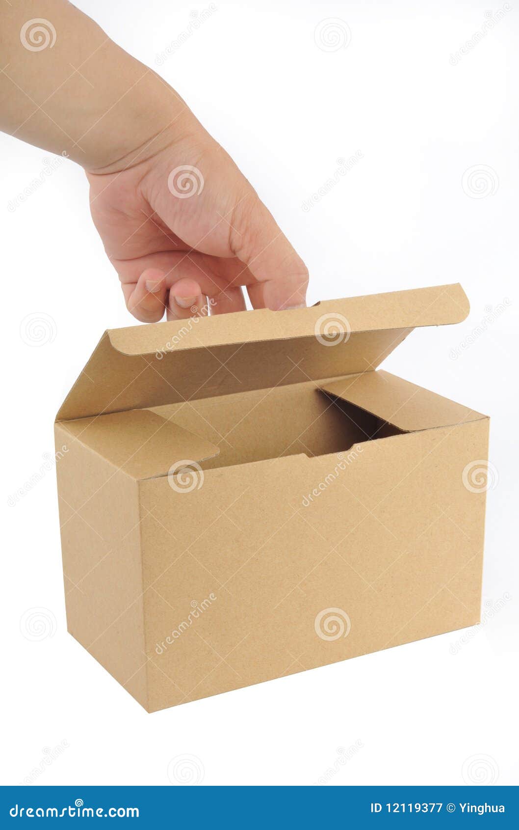 Opened paper box stock image. Image of package, brown - 12119377