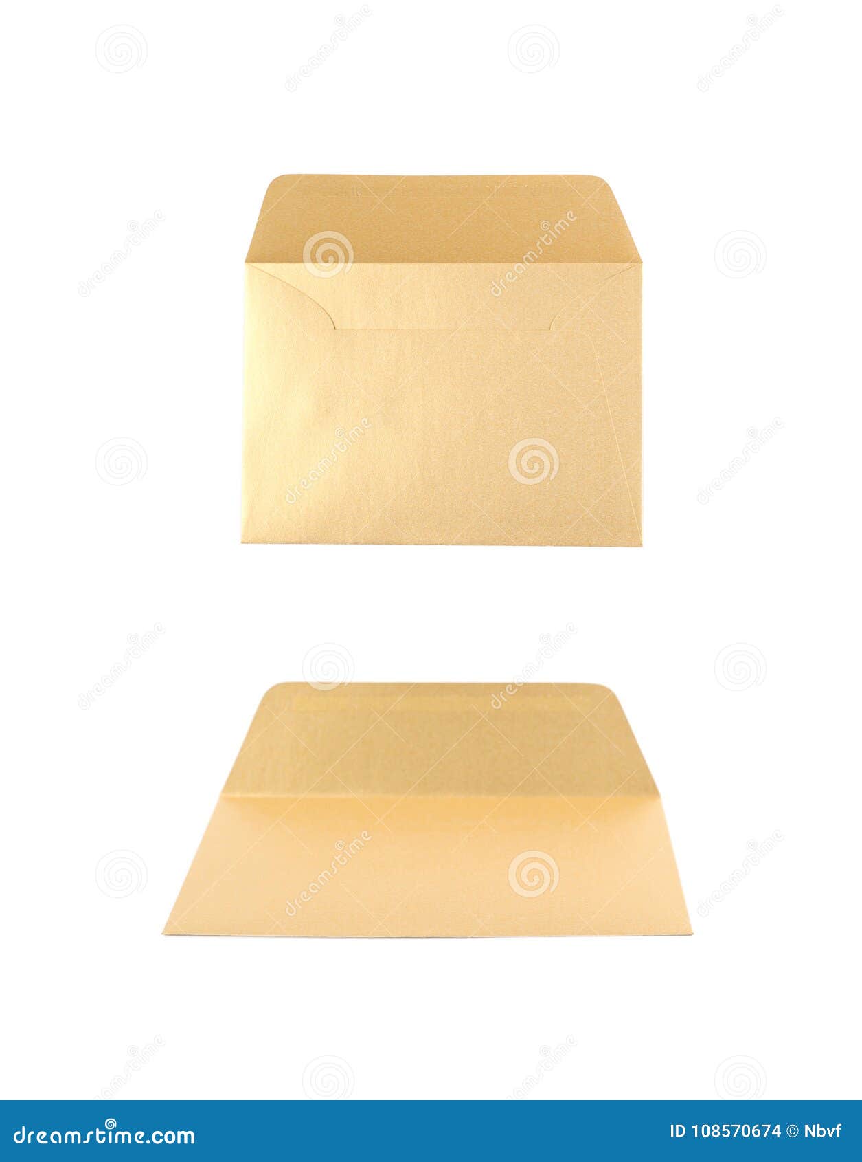 Opened Paper Envelope Isolated Stock Photo - Image of correspondence ...