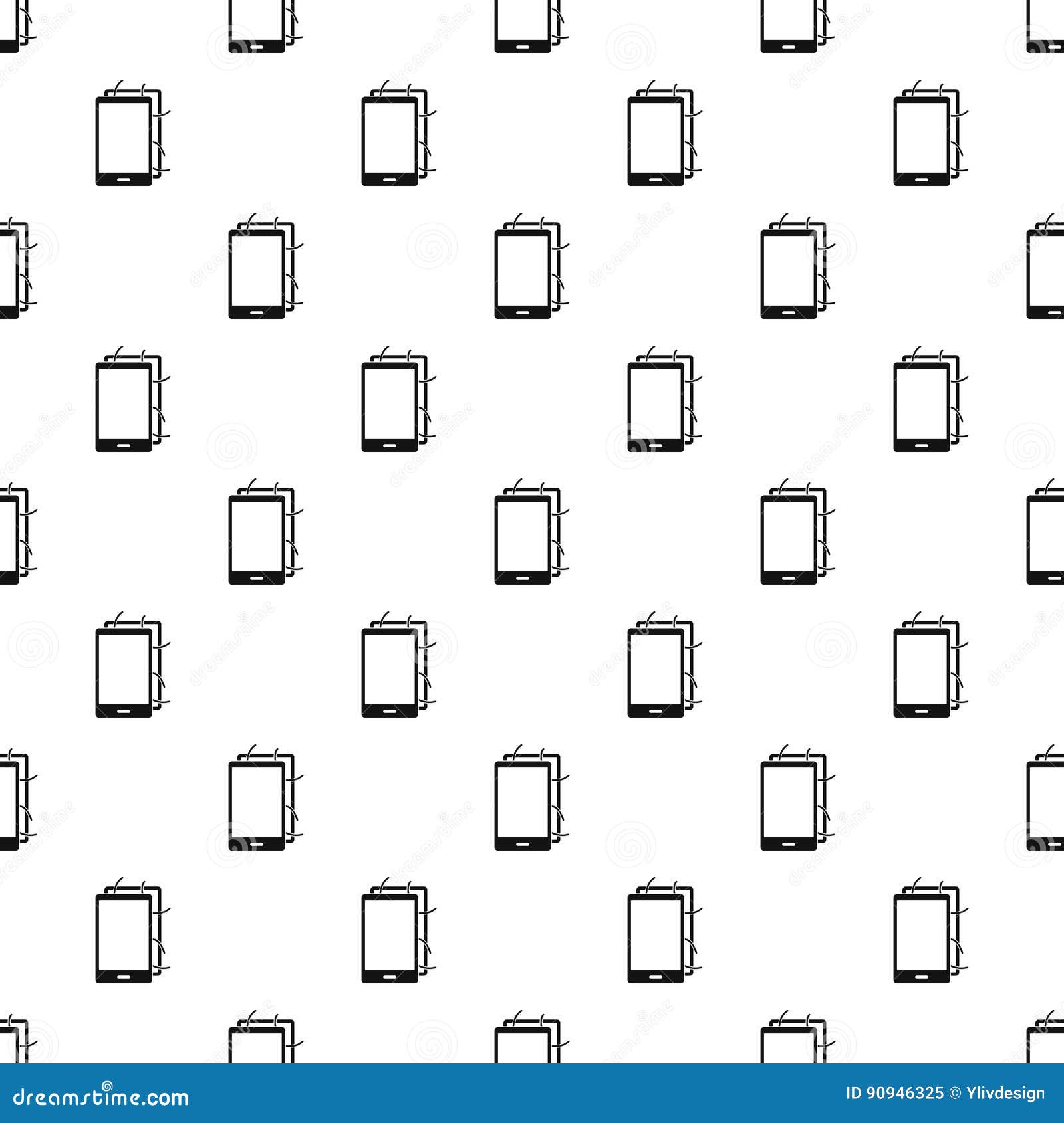 Opened Phone Pattern Vector Stock Vector - Illustration of technology ...
