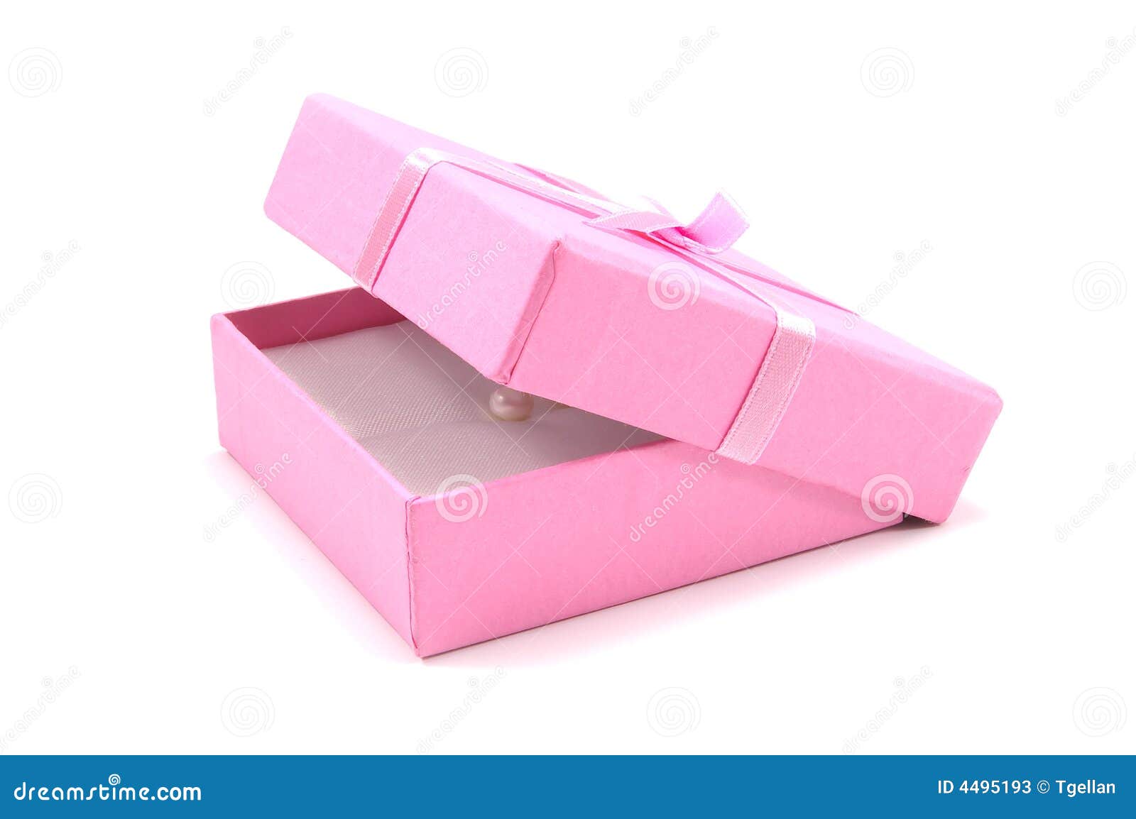 Opened Pink Gift Box with a Pearl Stock Image - Image of wedding, gift ...