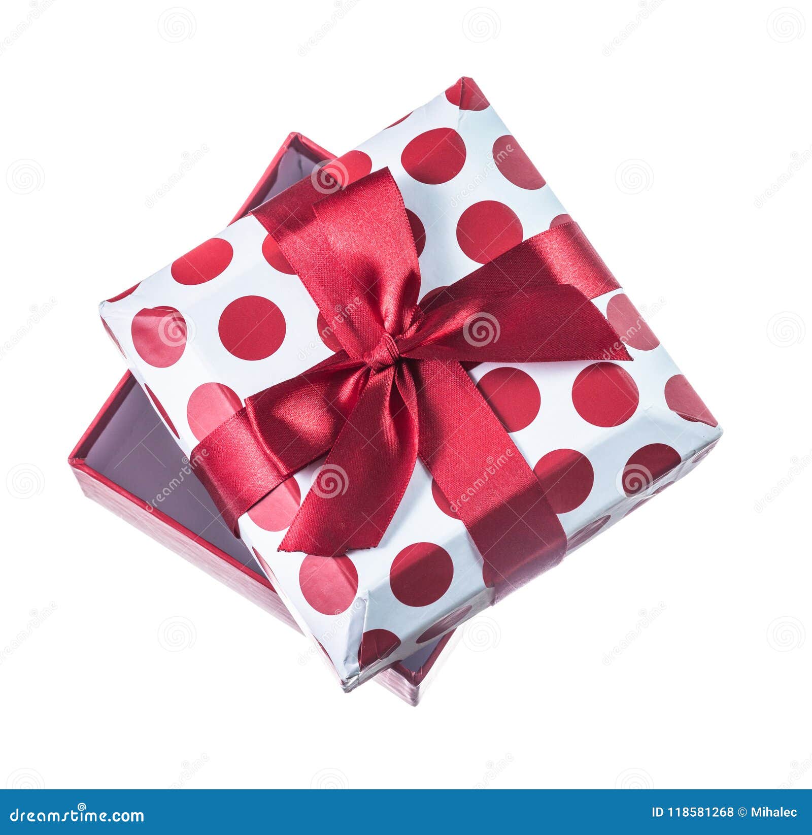 Opened Present Box Isolated on White Stock Photo - Image of ribbon ...