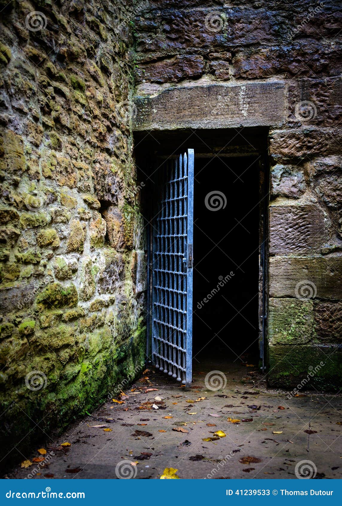 Opened prison door stock image. Image of gloomy, castle - 41239533
