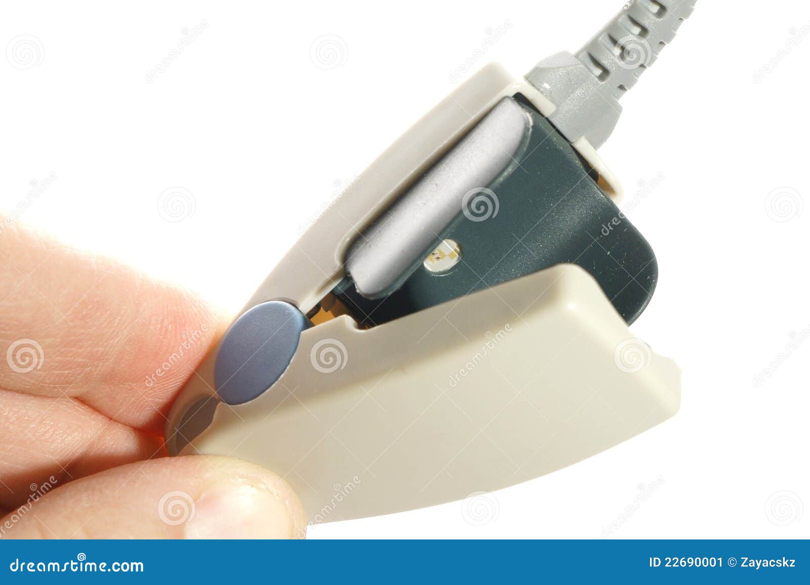 Opened Pulse Oximetry Sensor with Visible Optics Stock Image - Image of ...