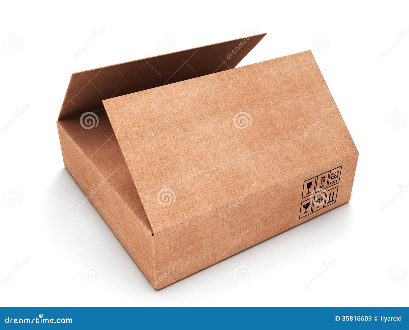 Carboard Box Open Symbol Isolated Cartoon Vector | CartoonDealer.com ...