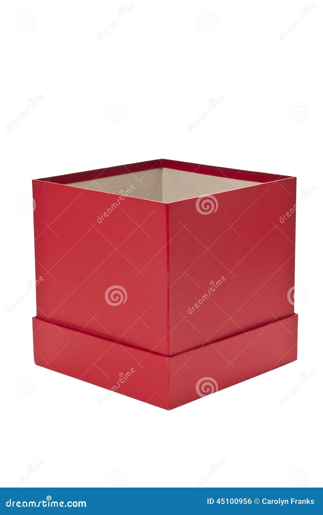 Opened Red Gift Box Isolated Stock Photo - Image of material ...