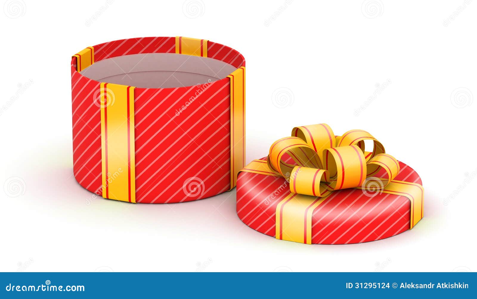 Opened red gift box stock illustration. Illustration of open - 31295124