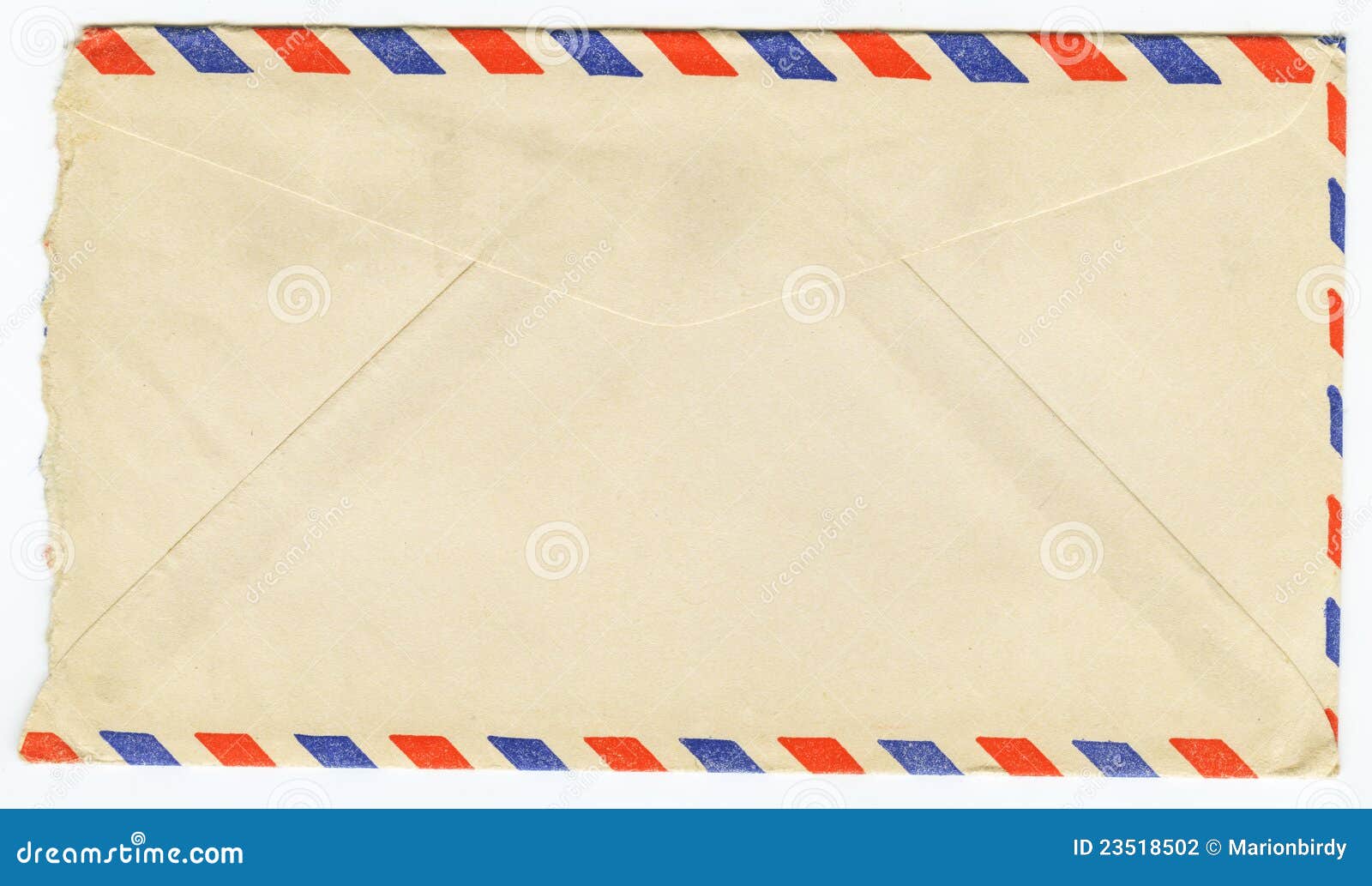Opened Retro Envelope with Tear on the Side Panel Stock Photo - Image ...