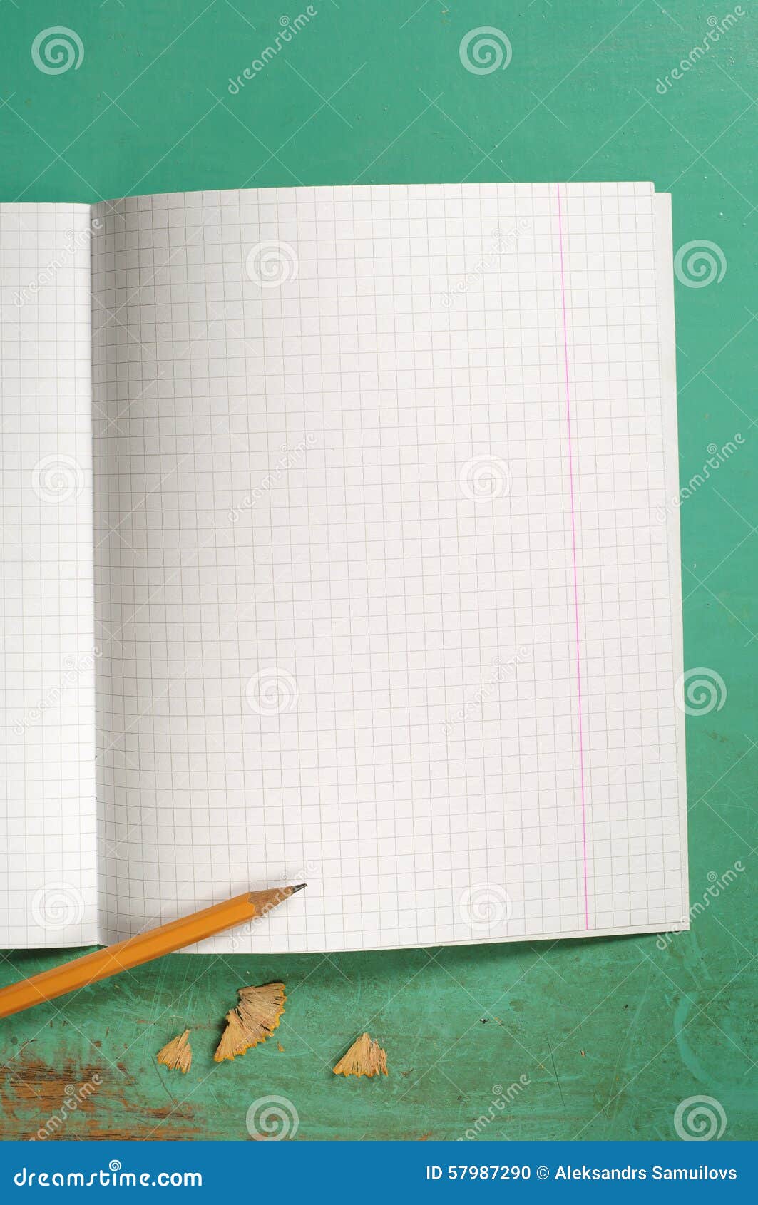 Opened school notebook stock photo. Image of writing - 57987290