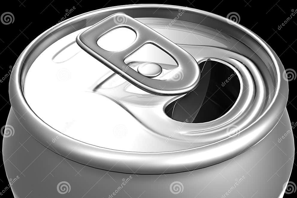 Opened soda can, close up stock illustration. Illustration of cola ...