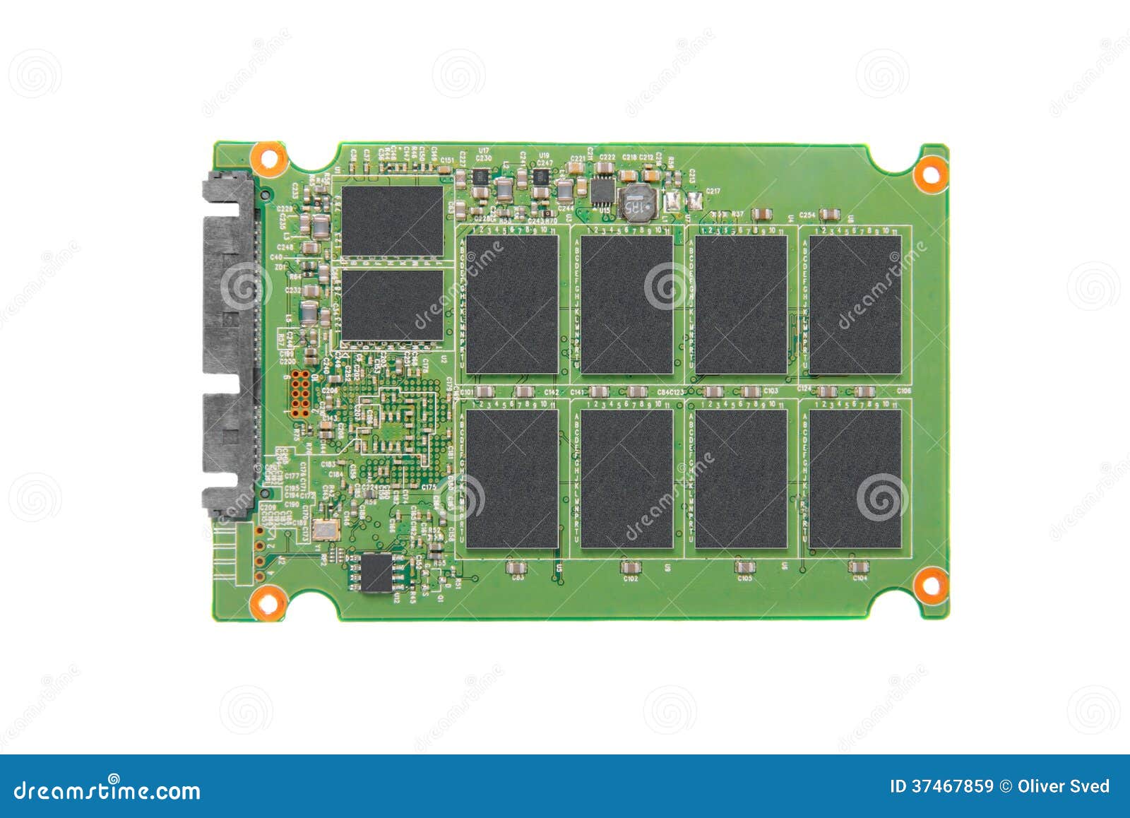 Opened Solid State Drive Closeup Stock Image - Image of opened, port ...
