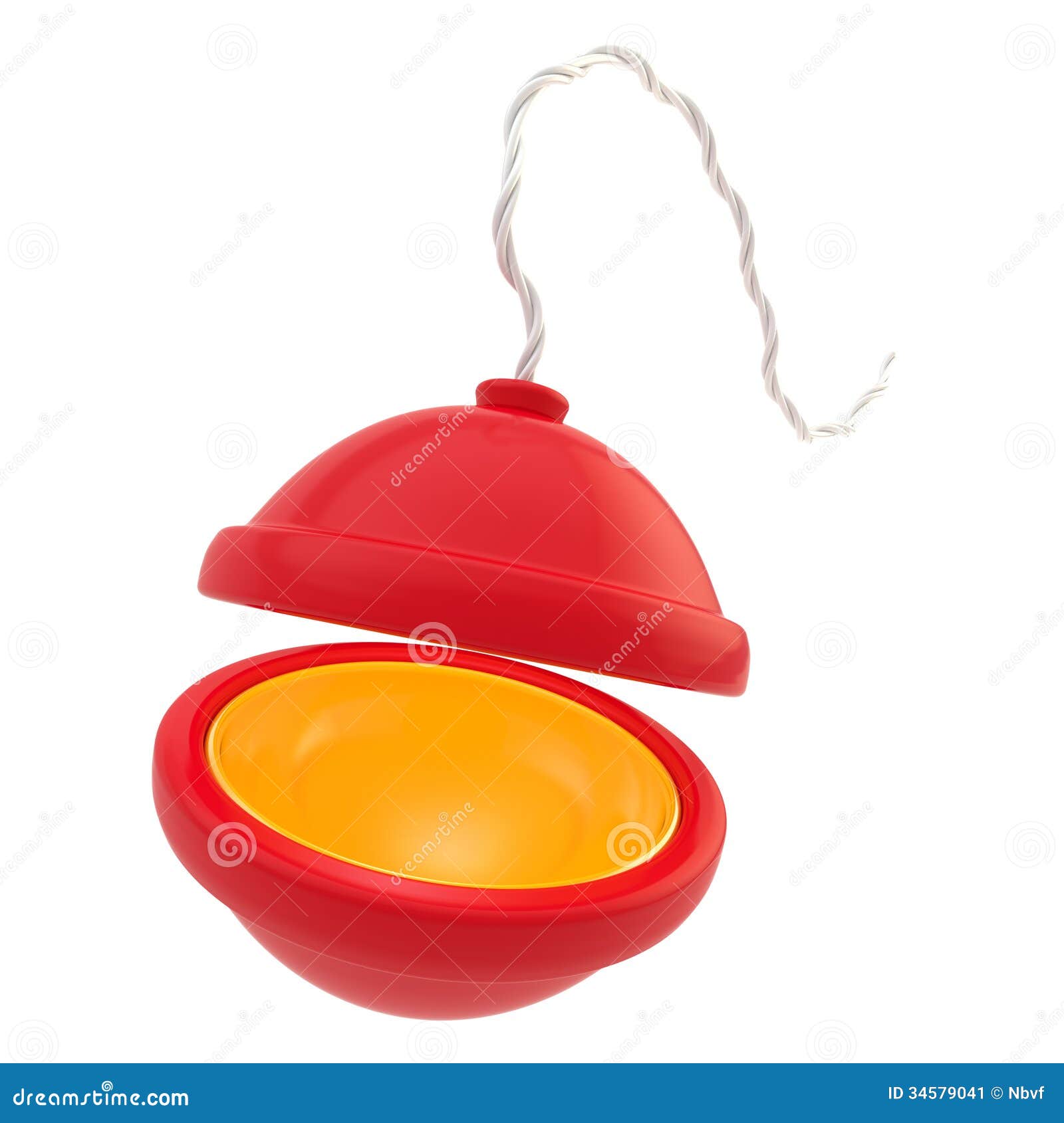 Opened Spherical Bomb Isolated Stock Illustration - Illustration of ...