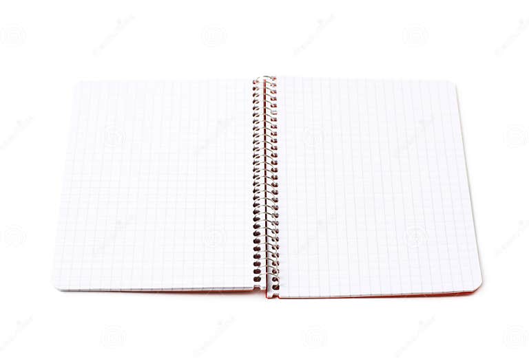 Opened Squared Notebook Isolated Stock Image - Image of object, design ...