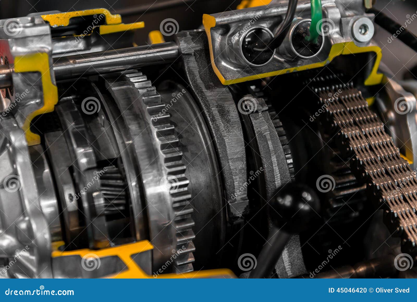 Opened Switch Gear of a Car Stock Photo - Image of motor, machinery ...