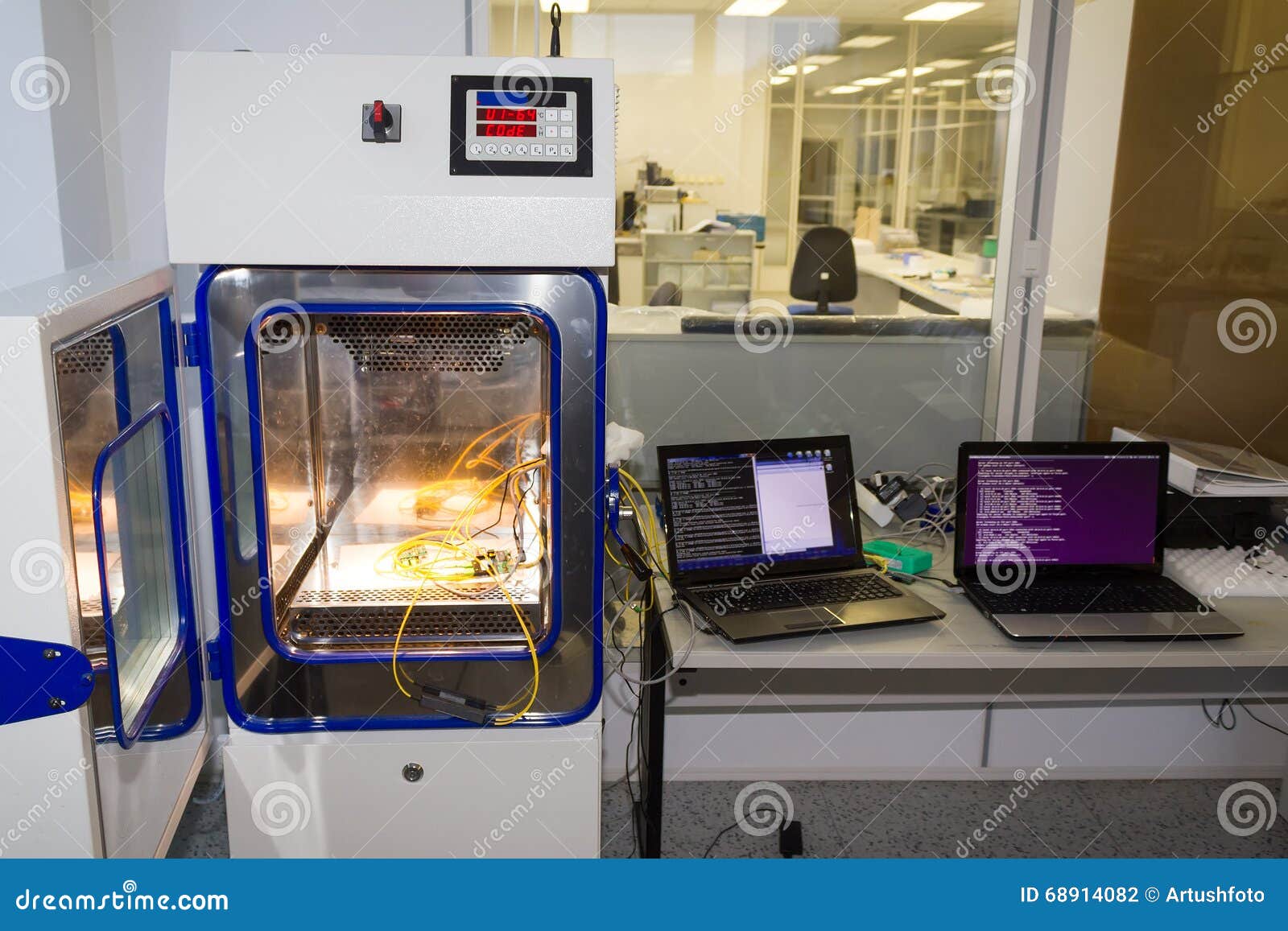 Opened Temperature And Climate Test Chamber Stock Image | CartoonDealer ...