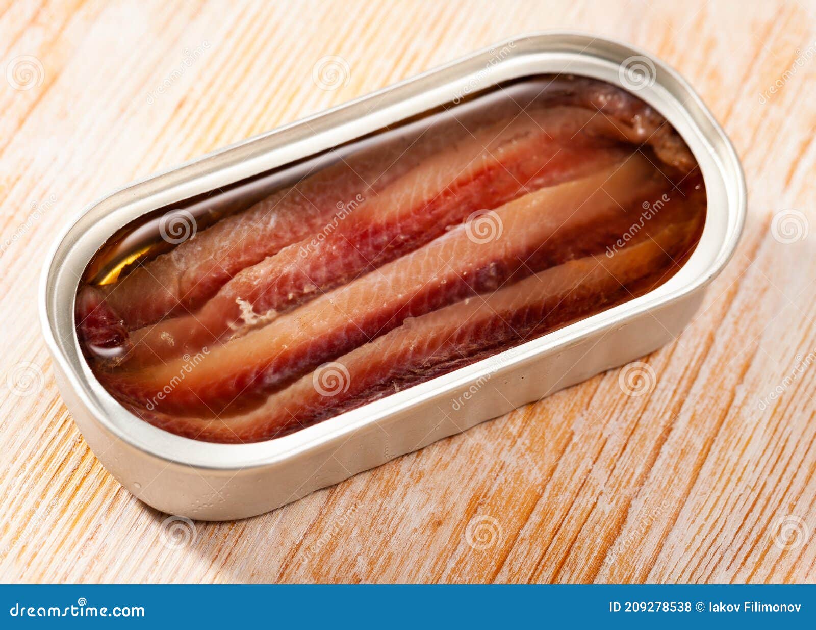 Opened Tin Can of Anchovy Fillet Stock Photo - Image of banquet, sauced ...