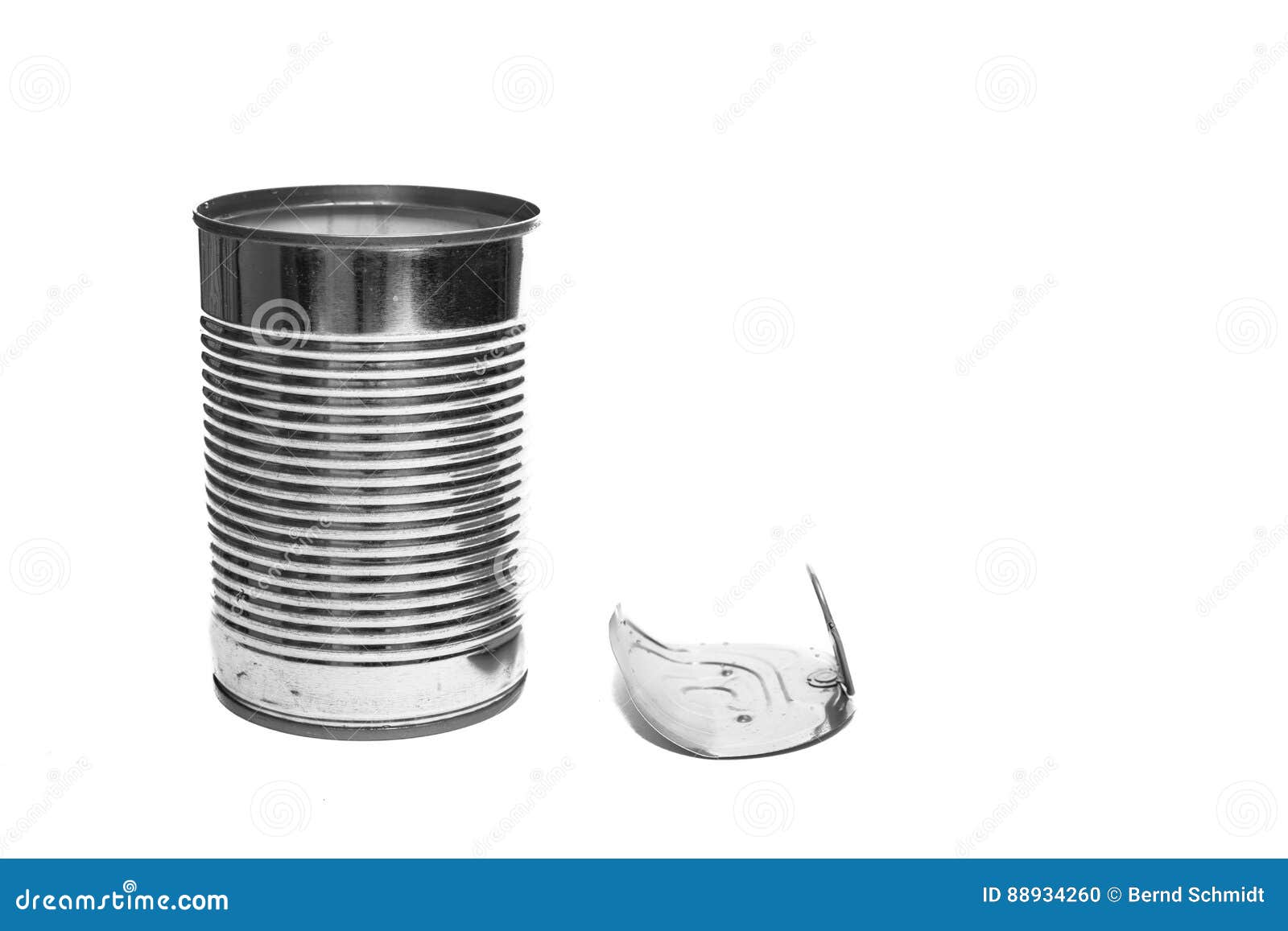 Opened Tin Can with Cap of Sheet Stock Photo - Image of recycle ...