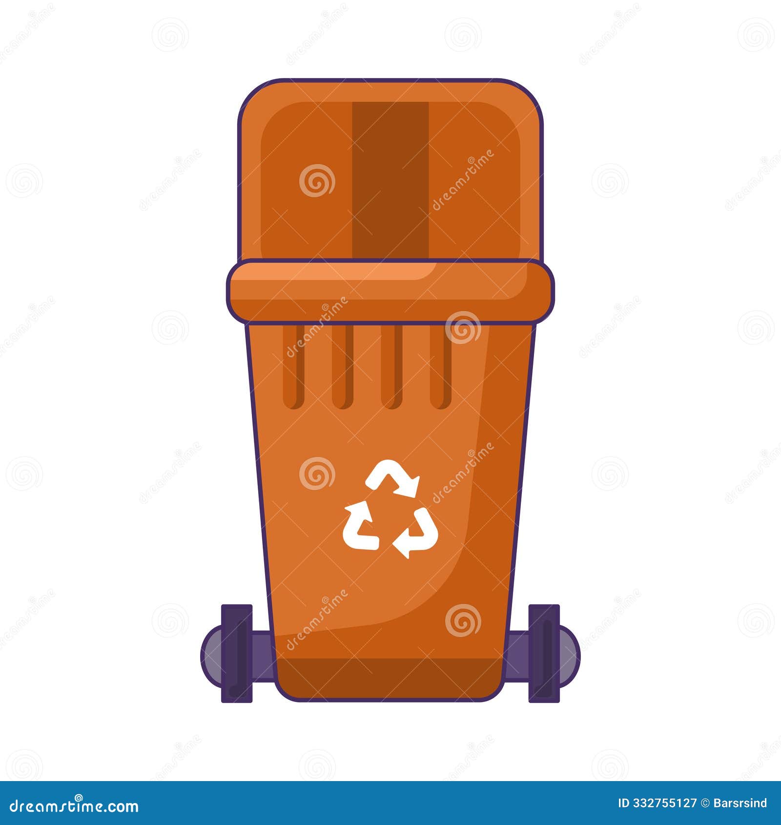 Opened Transportable Textile Waste Container Stock Vector ...