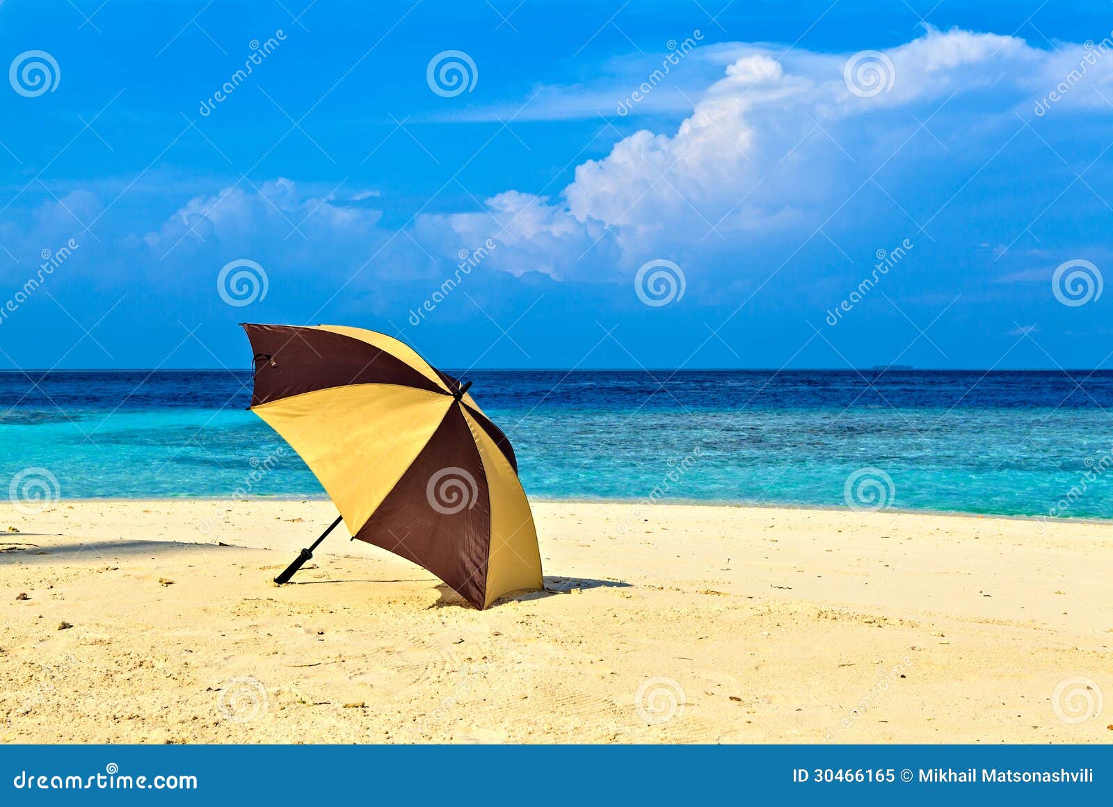 Opened umbrella stock image. Image of beach, coast, atoll - 30466165