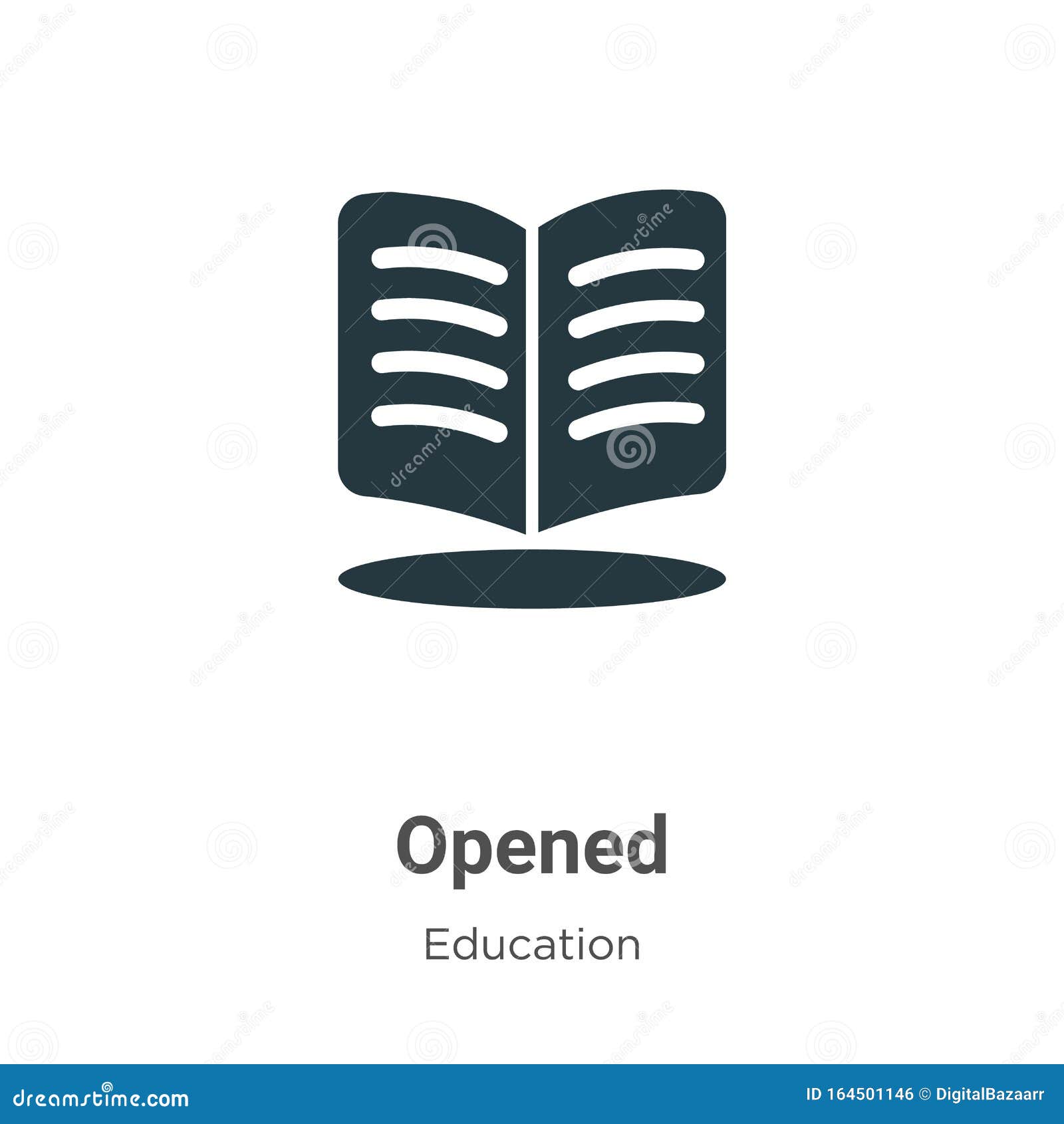 Opened Vector Icon on White Background. Flat Vector Opened Icon Symbol ...